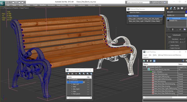 Classic park bench 3D - TurboSquid 1339396