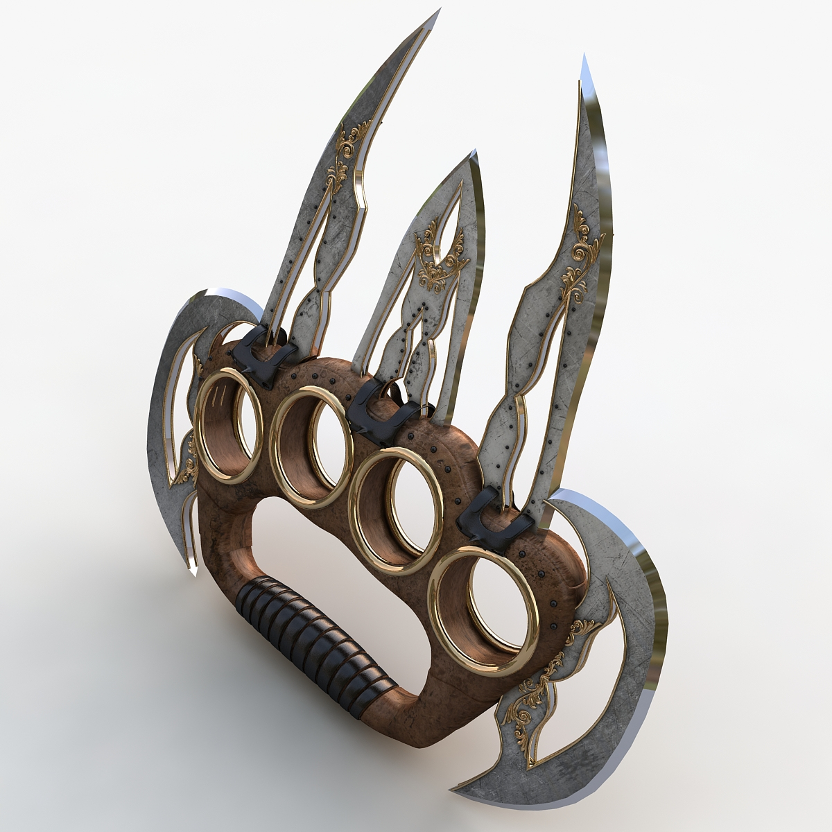 brass knuckles 3d max