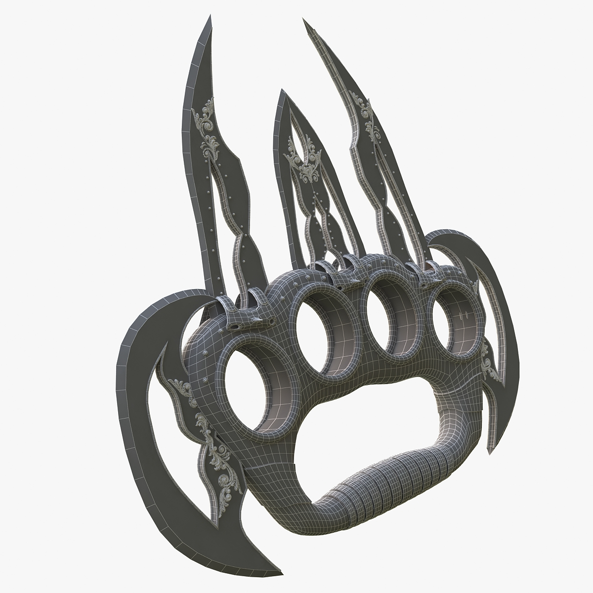 brass knuckles 3d max