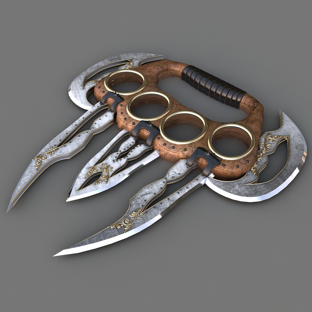 brass knuckles 3d max