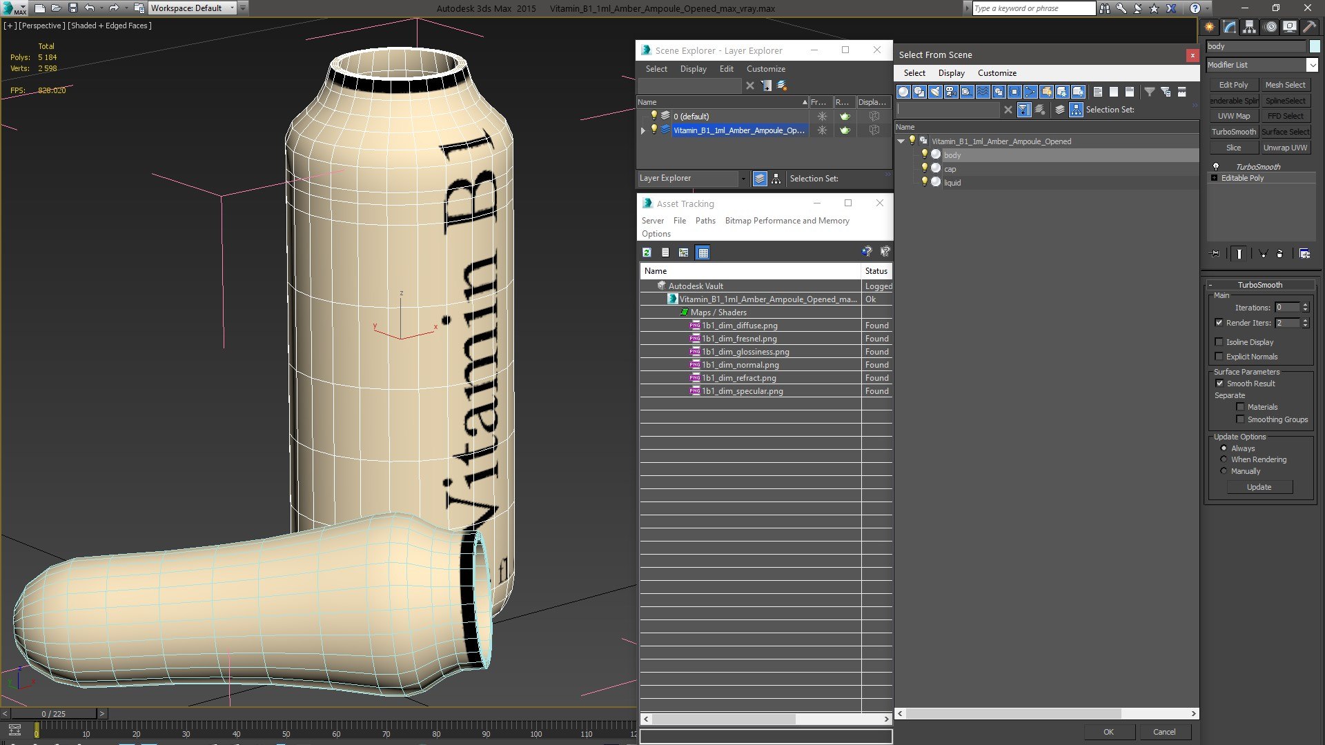 Vitamin B1 1ml Amber 3D Model - TurboSquid 1692526