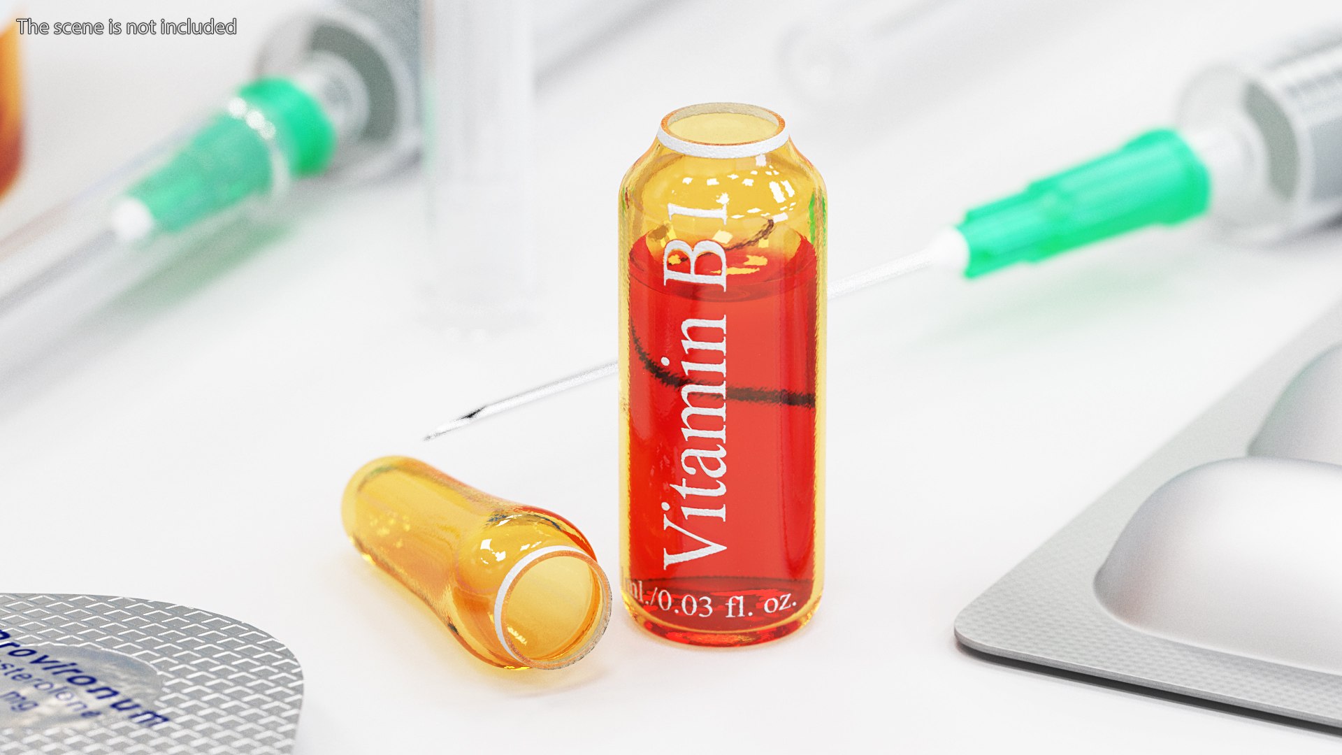 Vitamin B1 1ml Amber 3D Model - TurboSquid 1692526