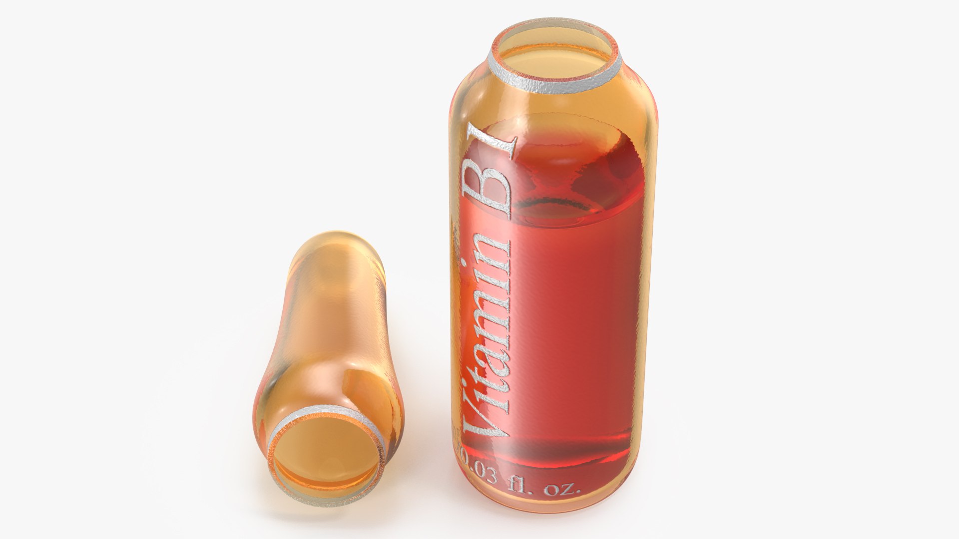 Vitamin B1 1ml Amber 3D Model - TurboSquid 1692526