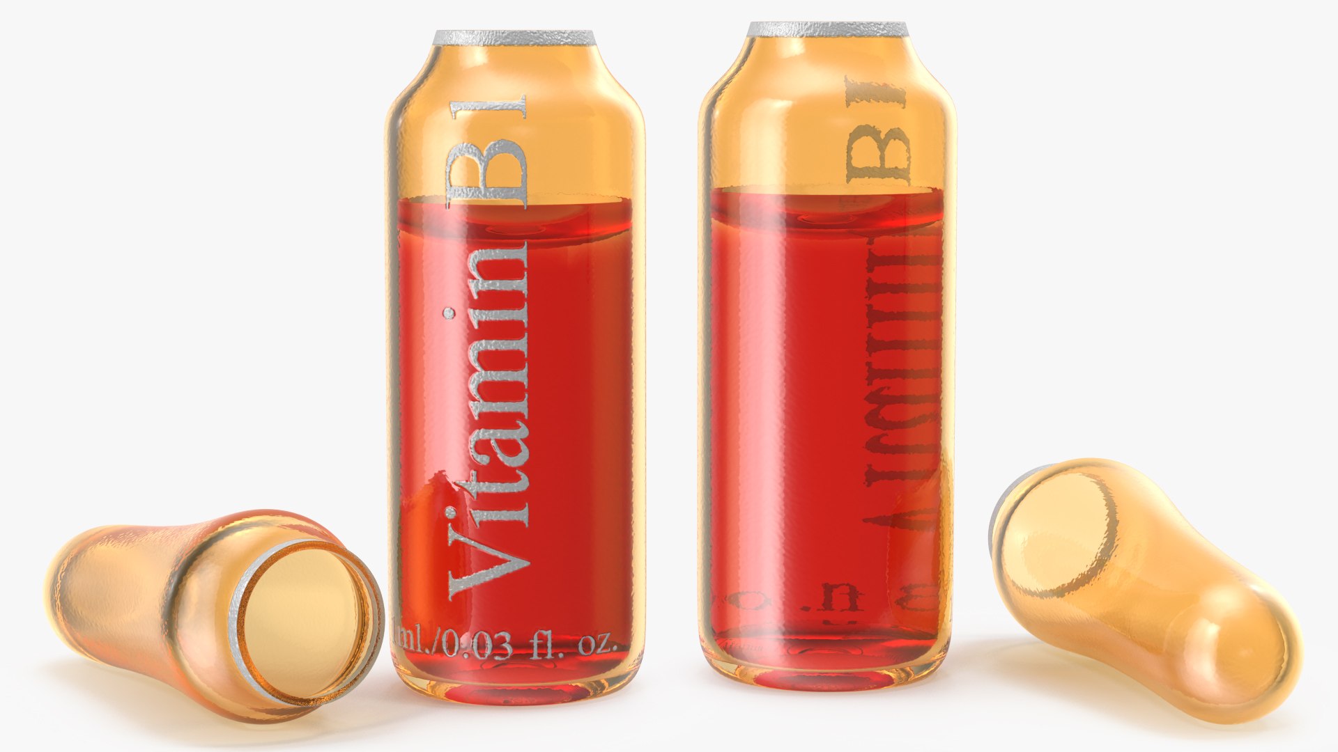 Vitamin B1 1ml Amber 3D Model - TurboSquid 1692526