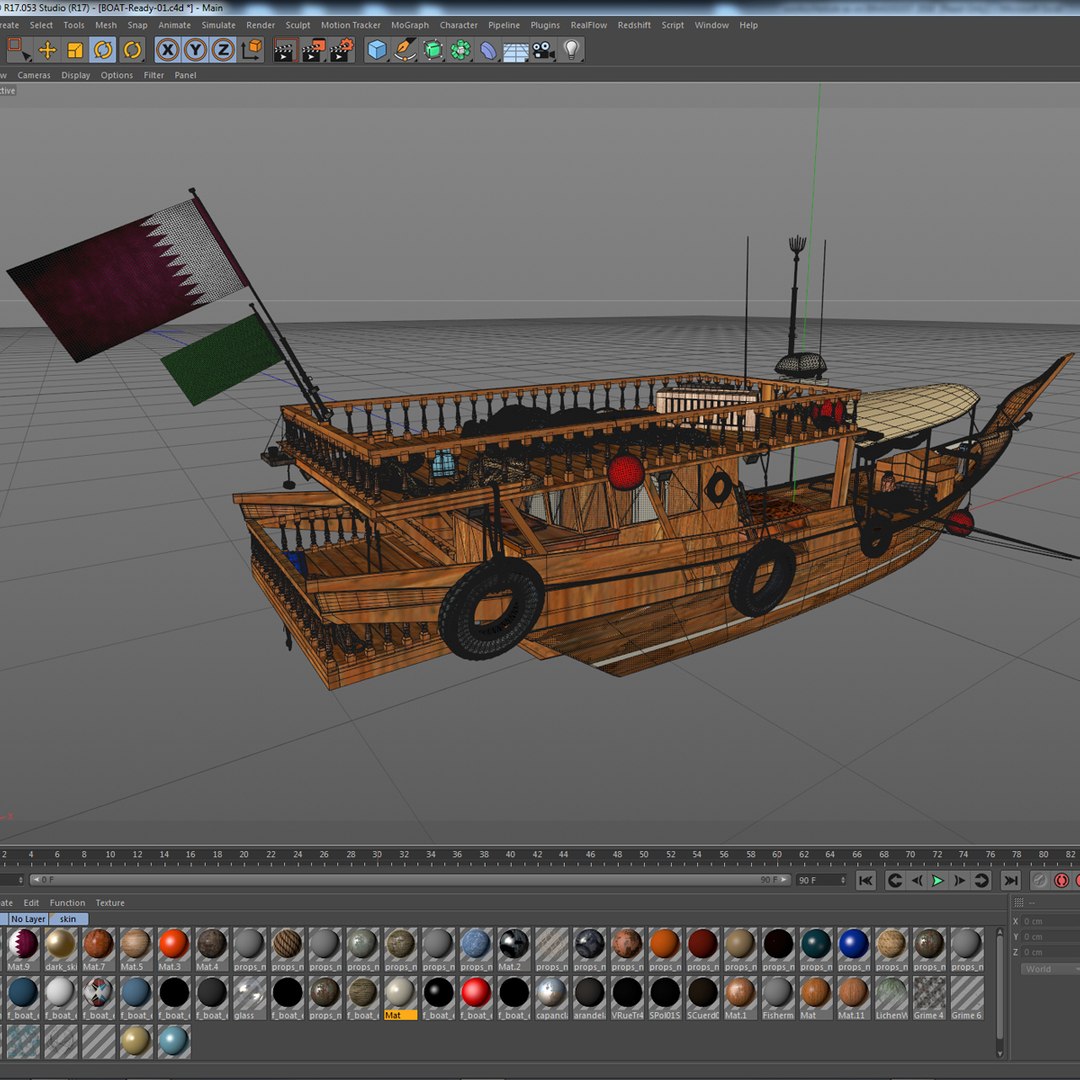 Qatar Boat Dhow Traditional Model - TurboSquid 1317842