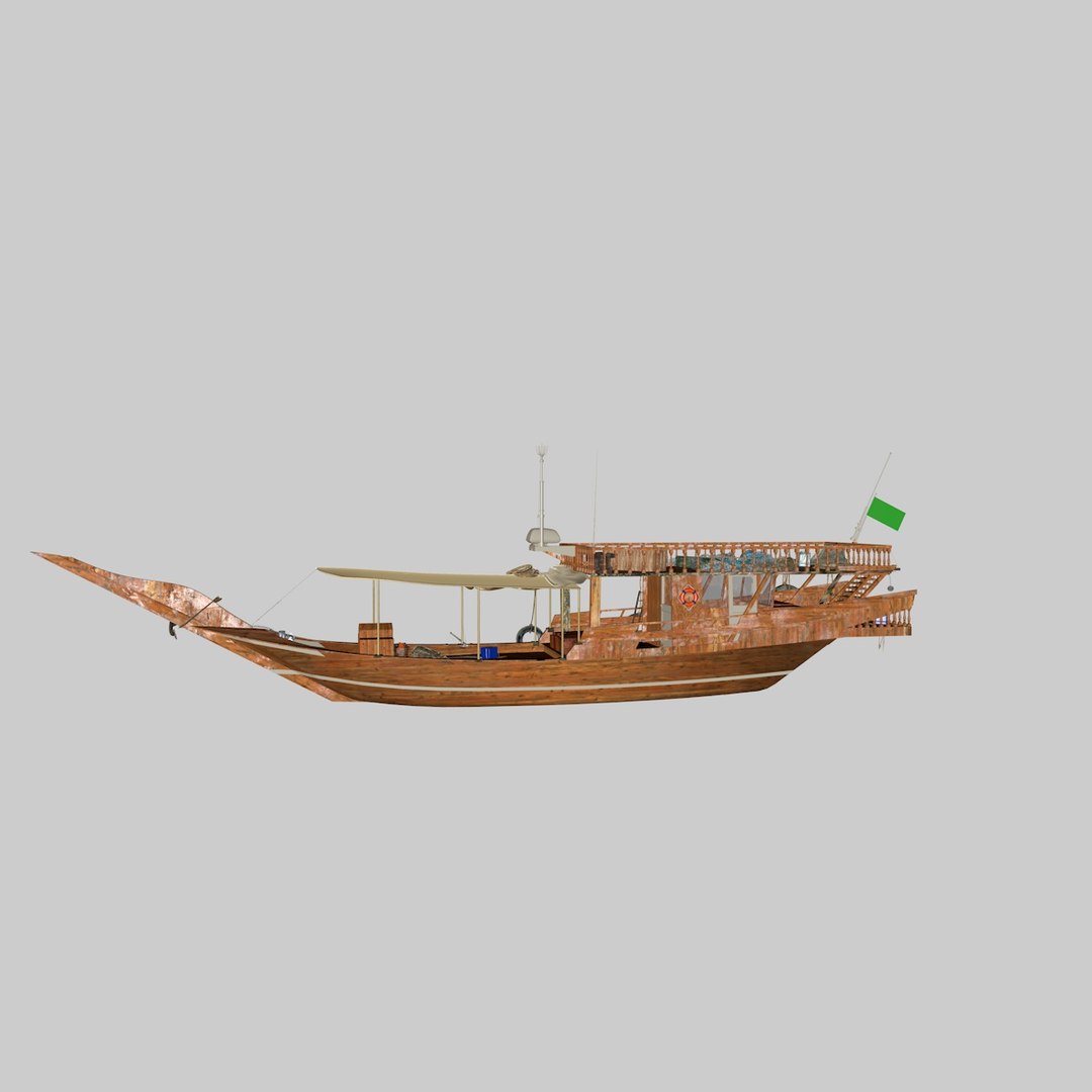 Qatar Boat Dhow Traditional Model - TurboSquid 1317842