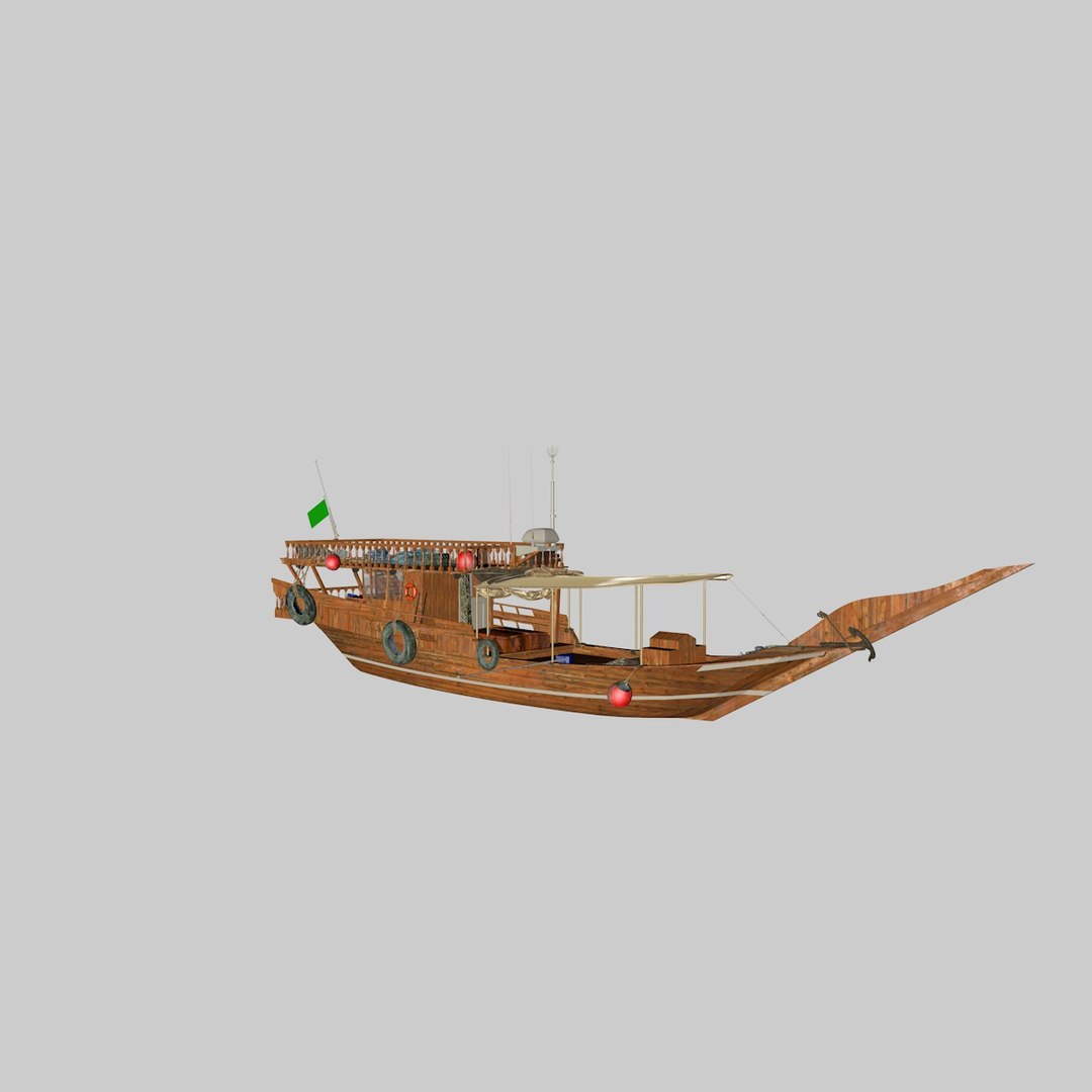 Qatar Boat Dhow Traditional Model - TurboSquid 1317842