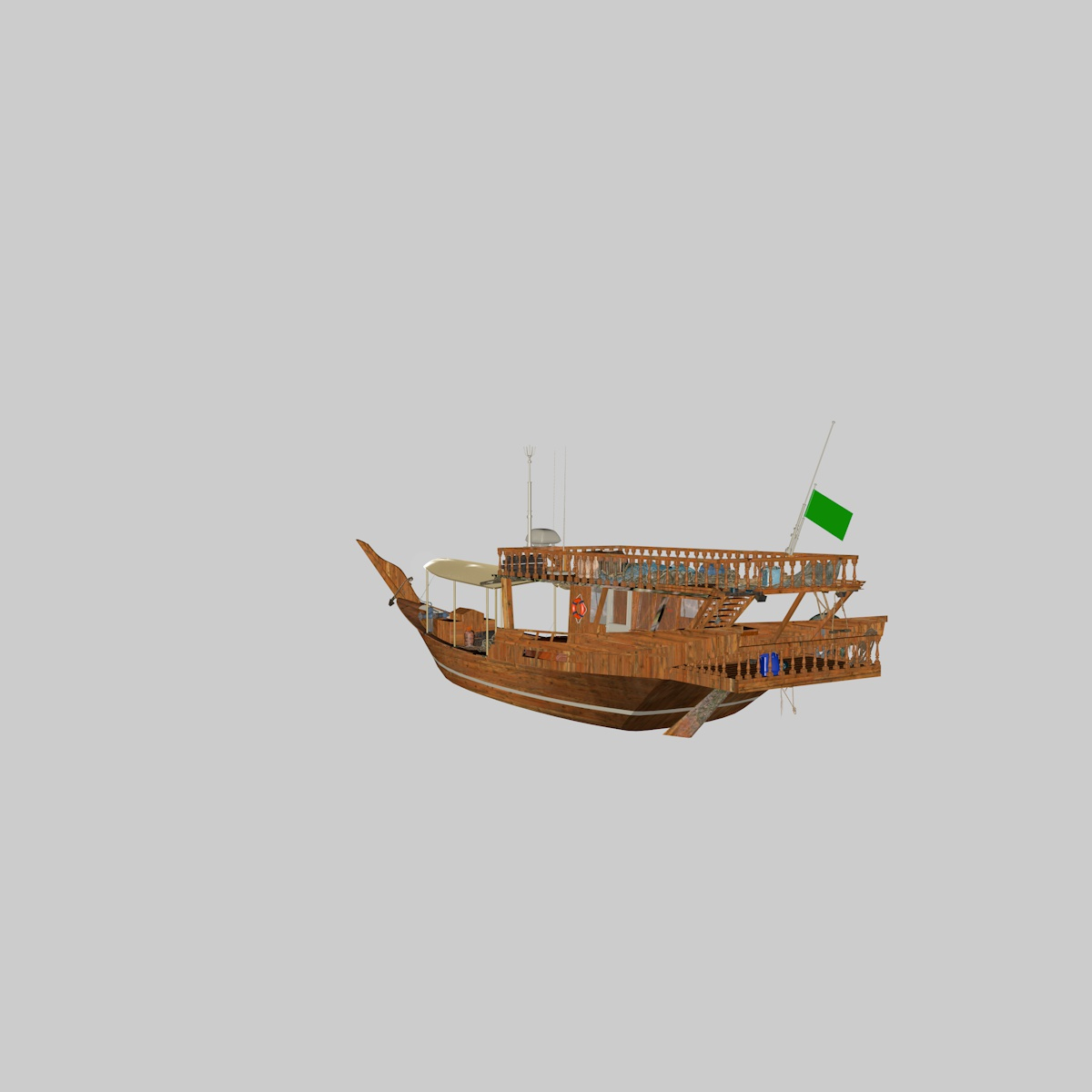 Qatar boat dhow traditional model - TurboSquid 1317842