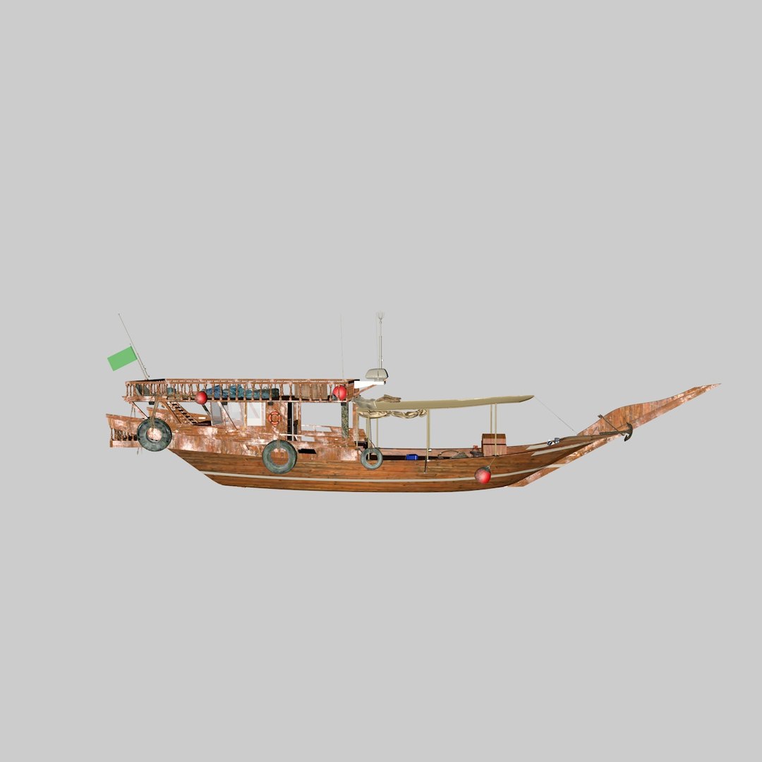 Qatar Boat Dhow Traditional Model - TurboSquid 1317842