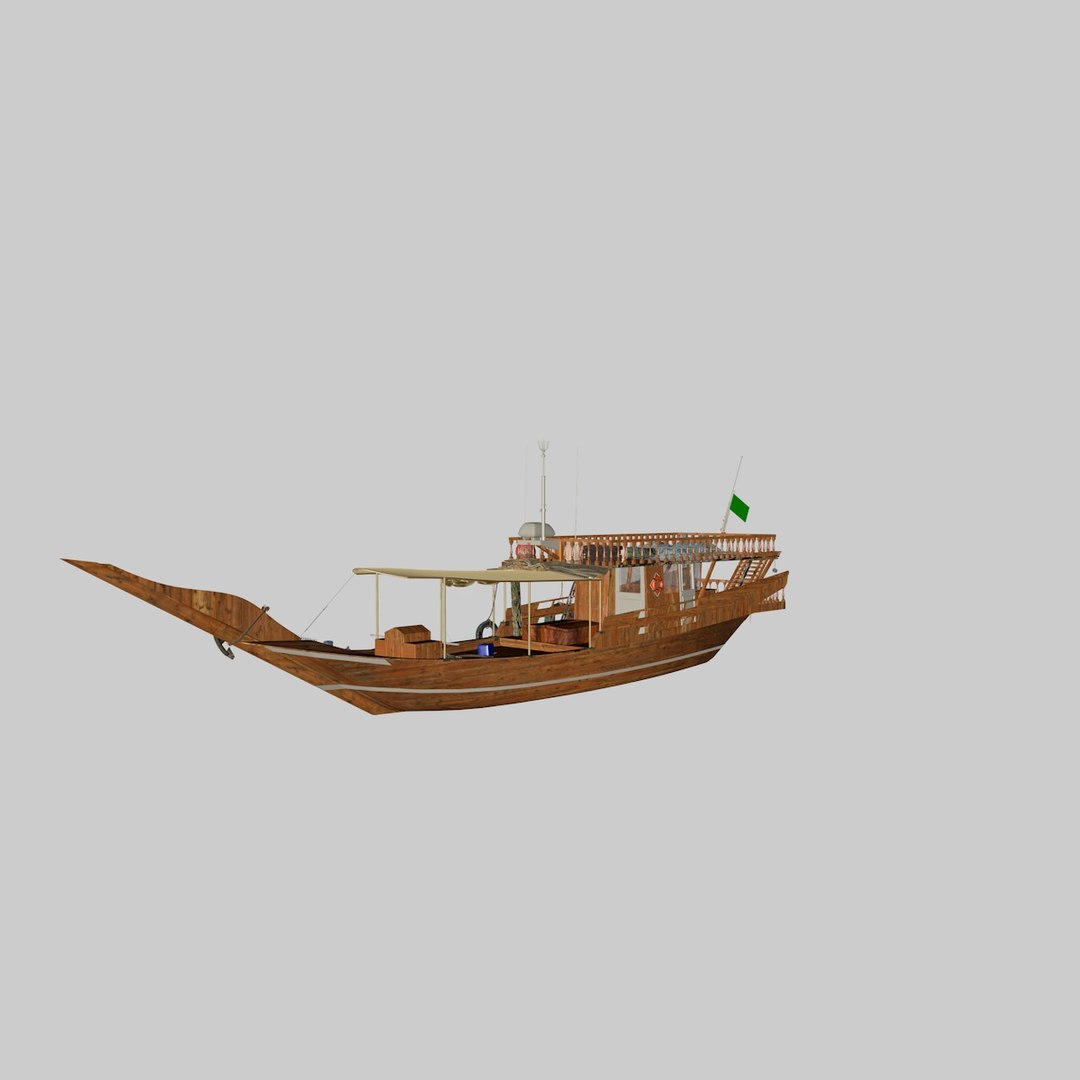 Qatar Boat Dhow Traditional Model - TurboSquid 1317842