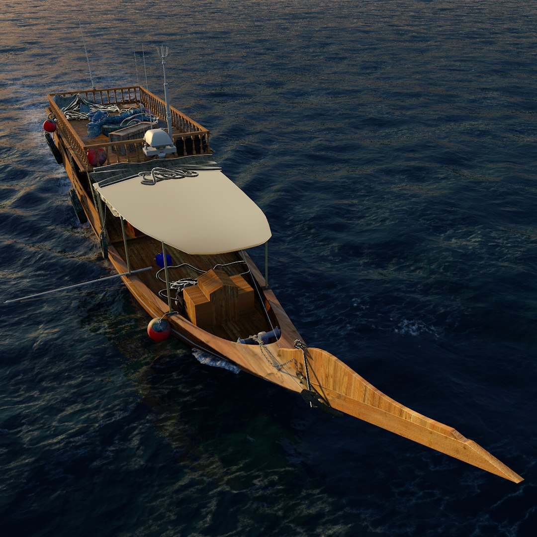 Qatar Boat Dhow Traditional Model - TurboSquid 1317842