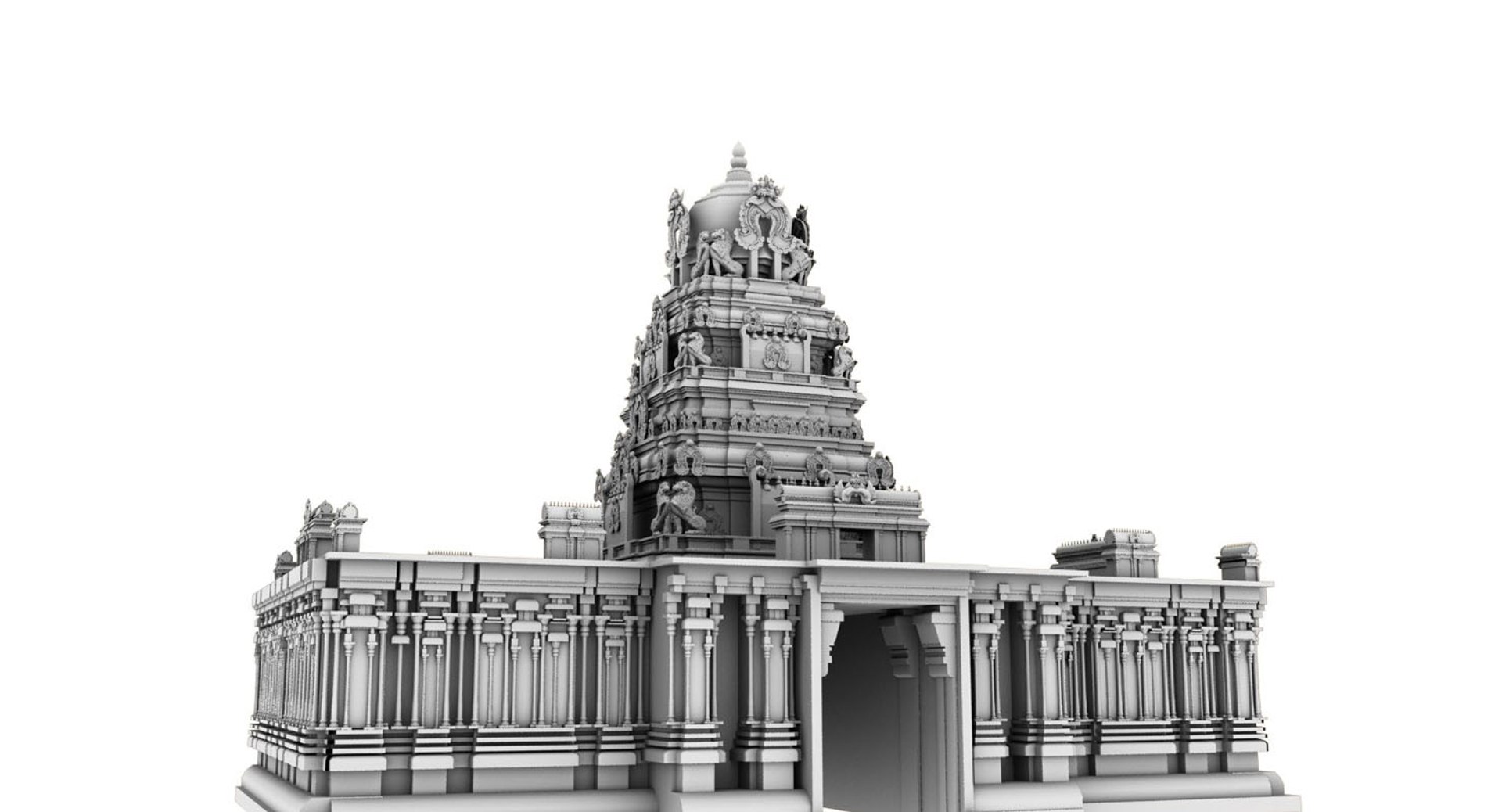 3D Gold Temple Model - TurboSquid 1467546