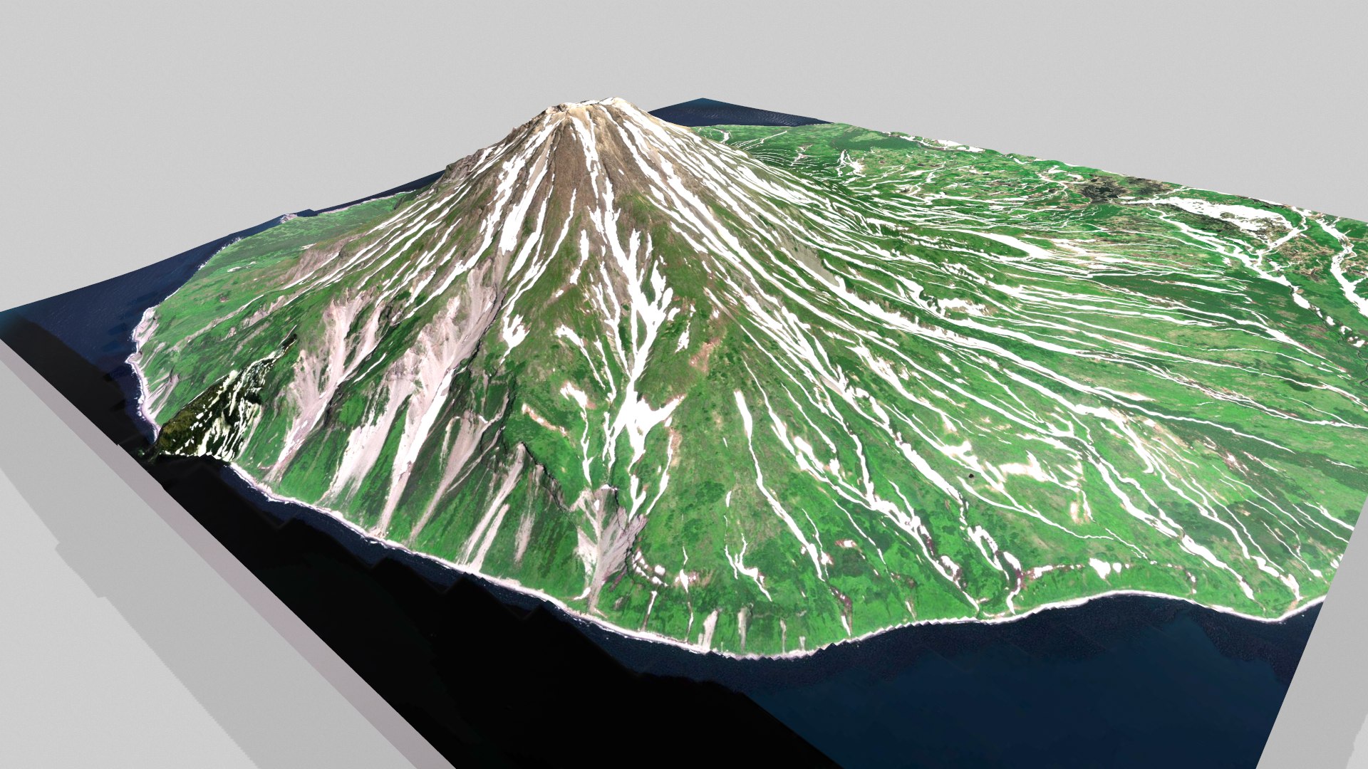 3D Krenitsyn Volcano Greater Kuril Ridge - TurboSquid 2115989