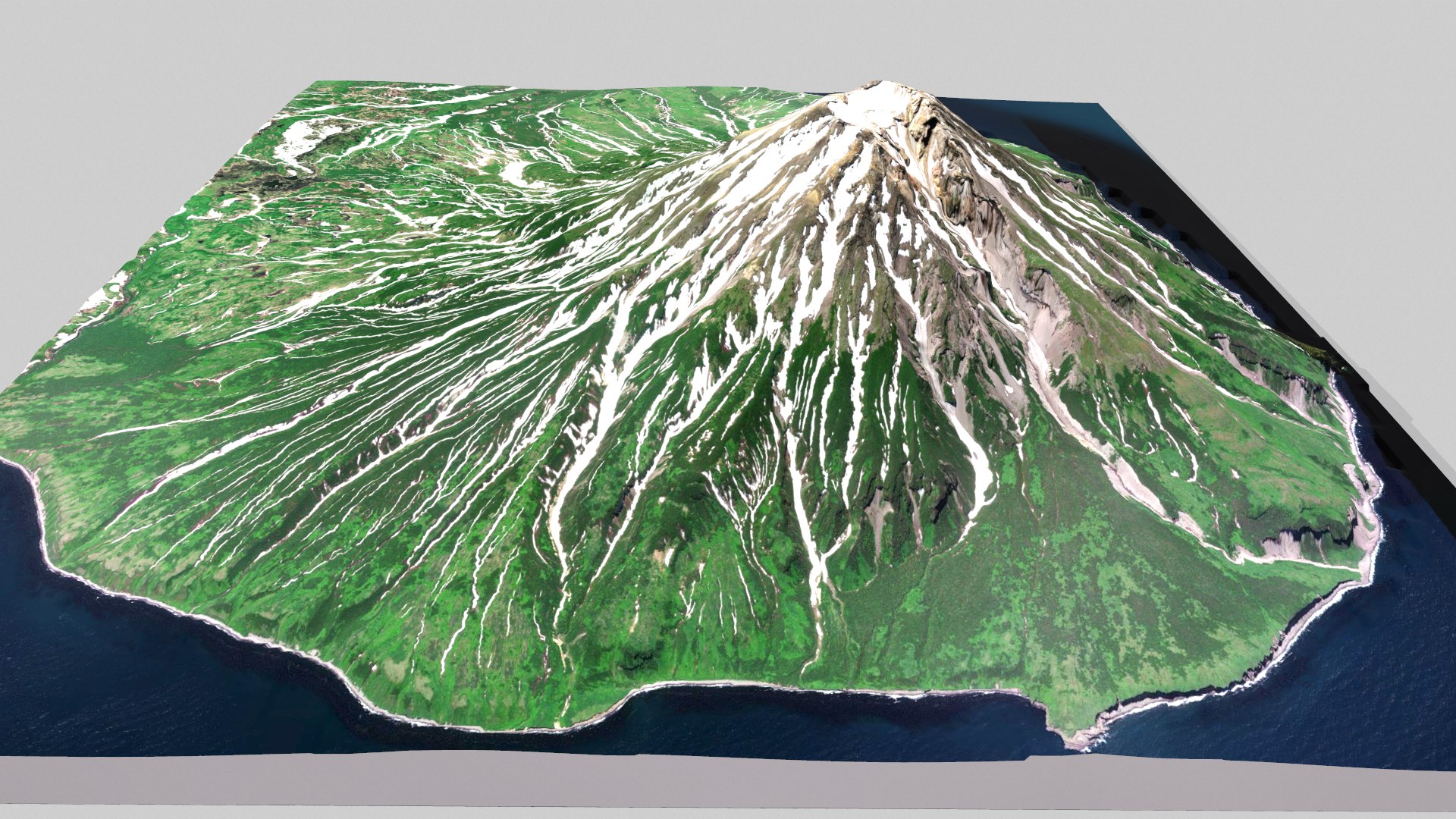 3D Krenitsyn Volcano Greater Kuril Ridge - TurboSquid 2115989