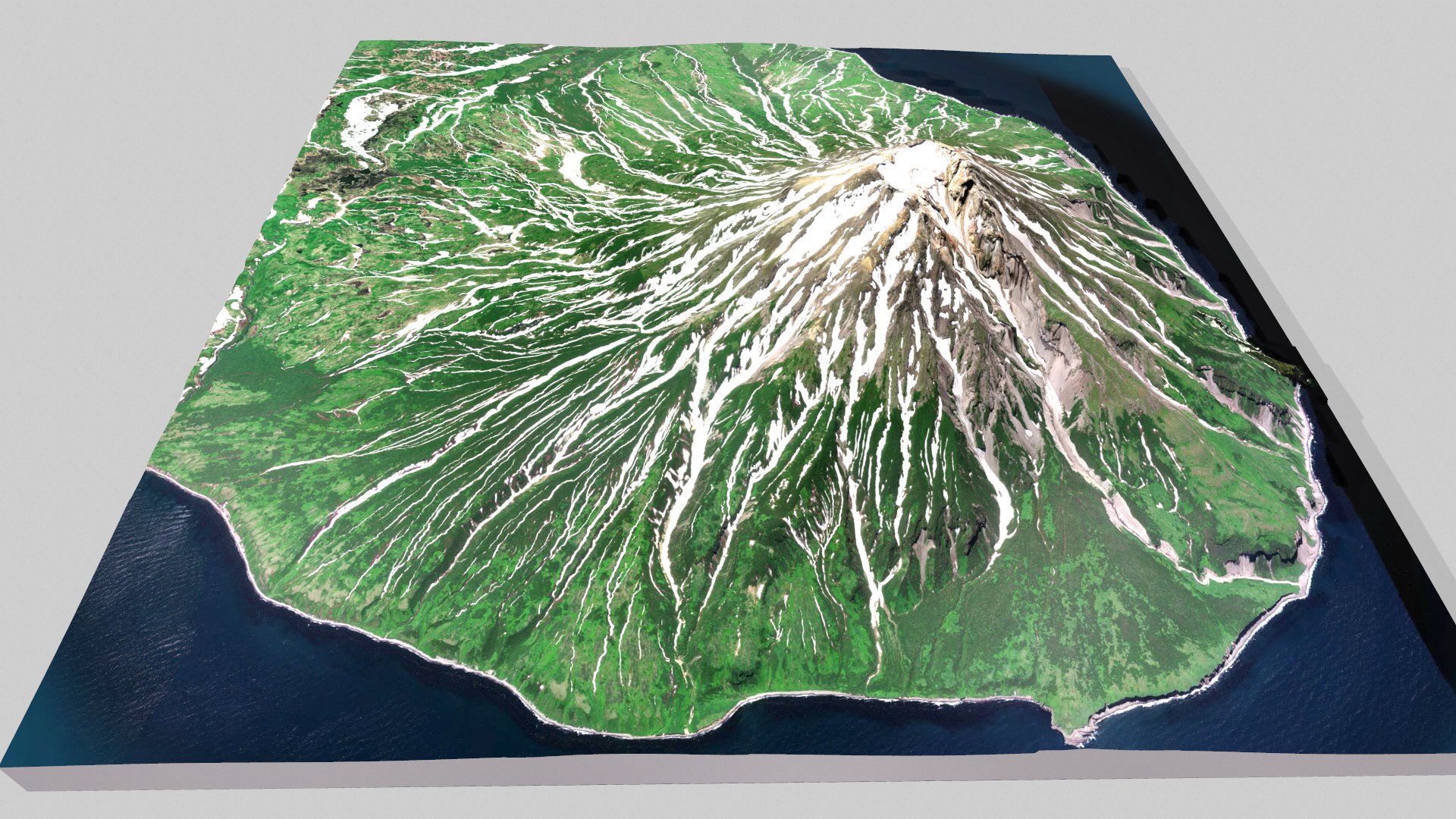 3D Krenitsyn Volcano Greater Kuril Ridge - TurboSquid 2115989