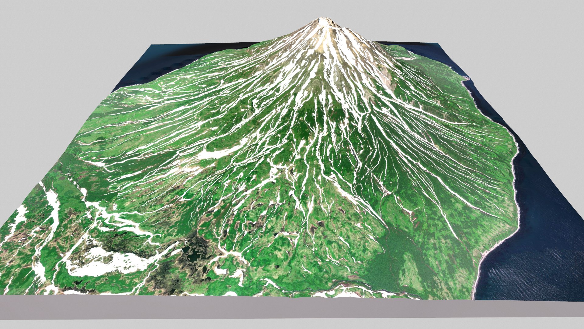3D Krenitsyn Volcano Greater Kuril Ridge - TurboSquid 2115989