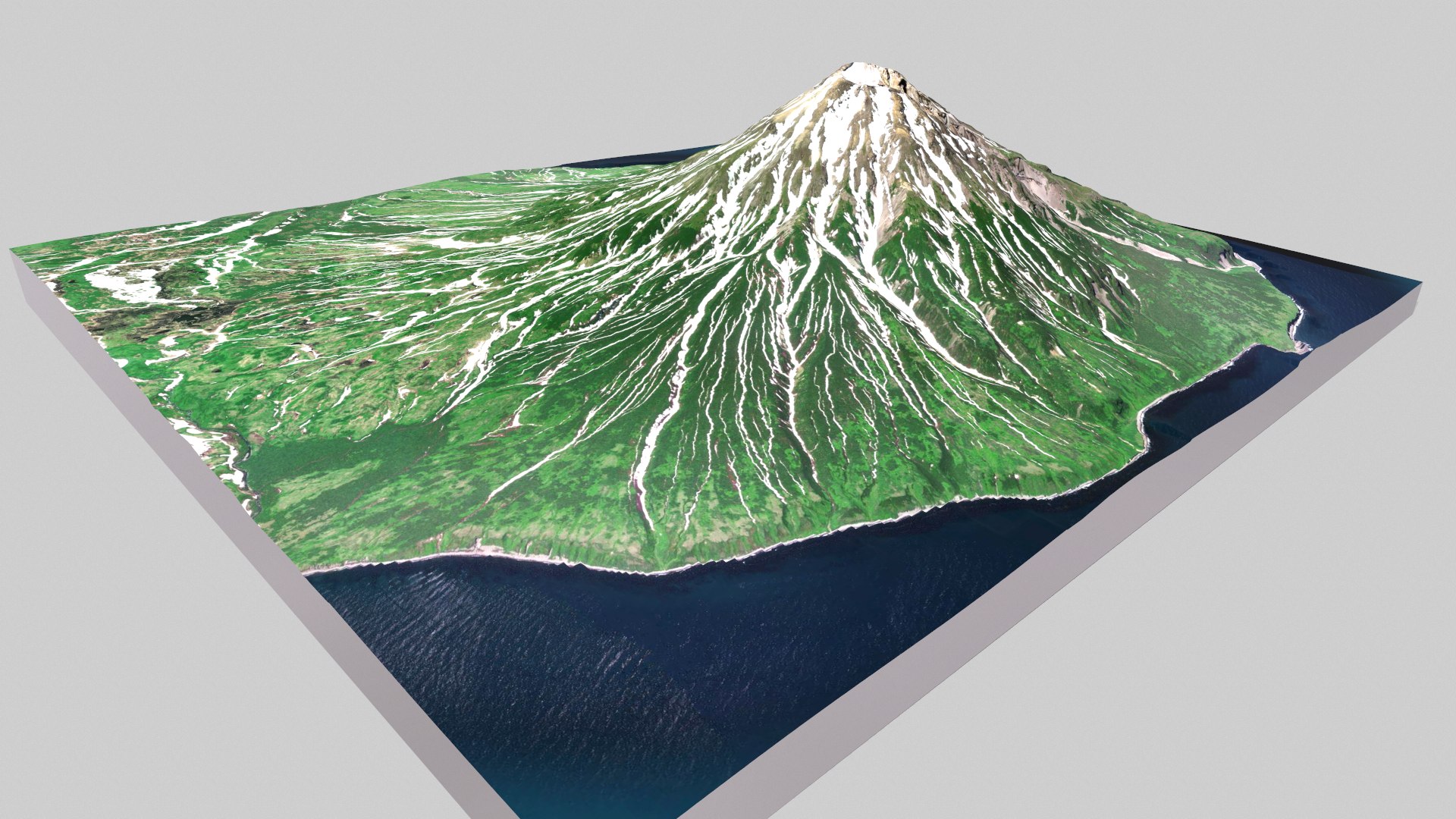 3D Krenitsyn Volcano Greater Kuril Ridge - TurboSquid 2115989
