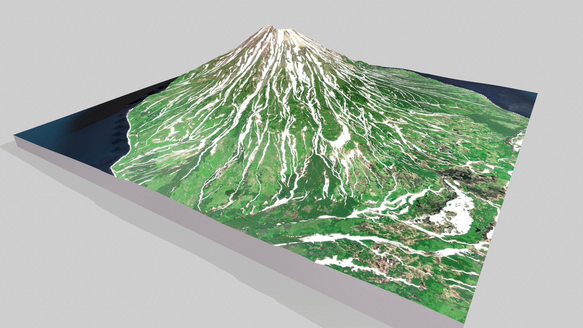 3D Krenitsyn Volcano Greater Kuril Ridge - TurboSquid 2115989
