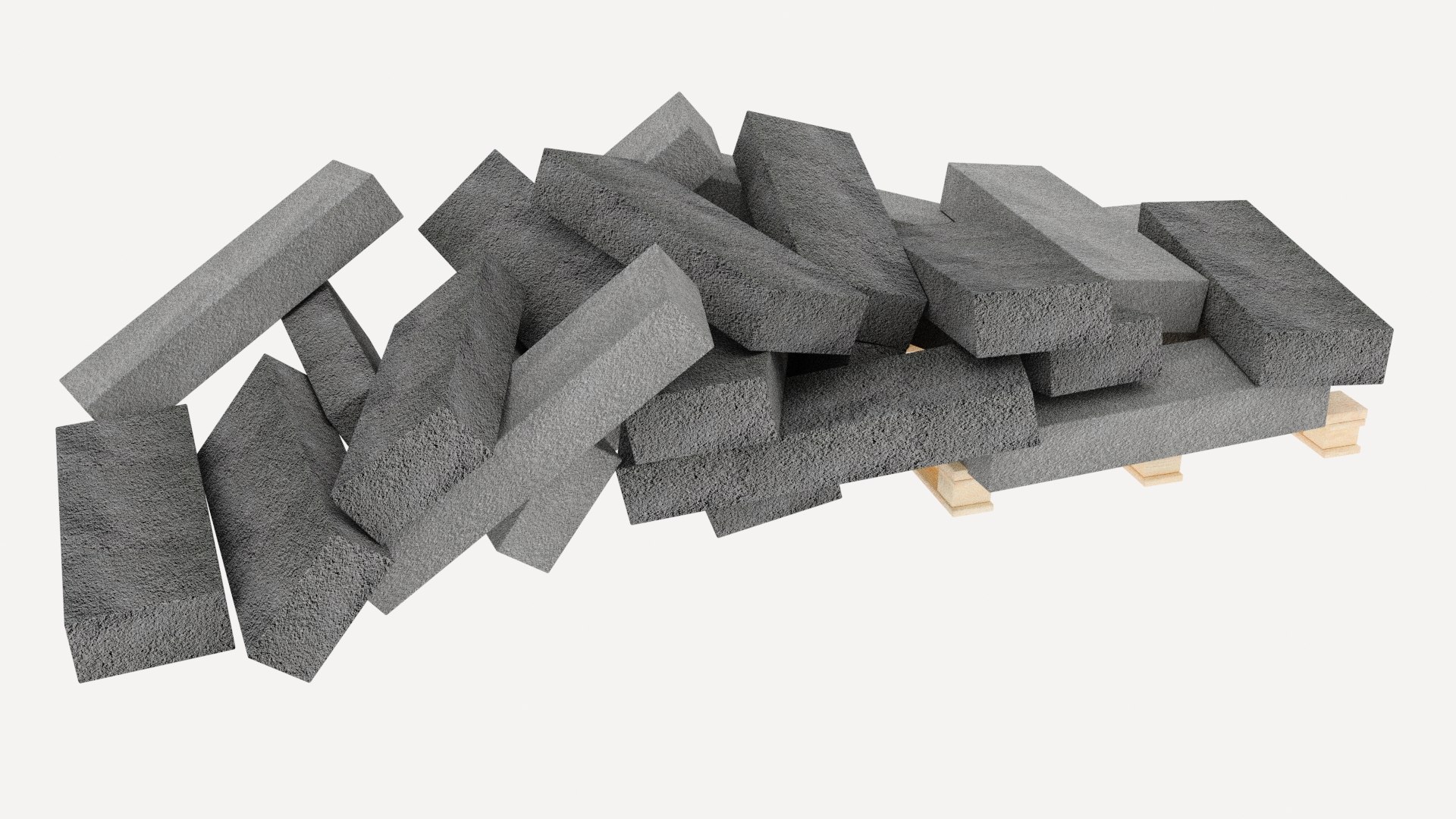concrete bricks pallet 3 3D 모델 - TurboSquid 1949348