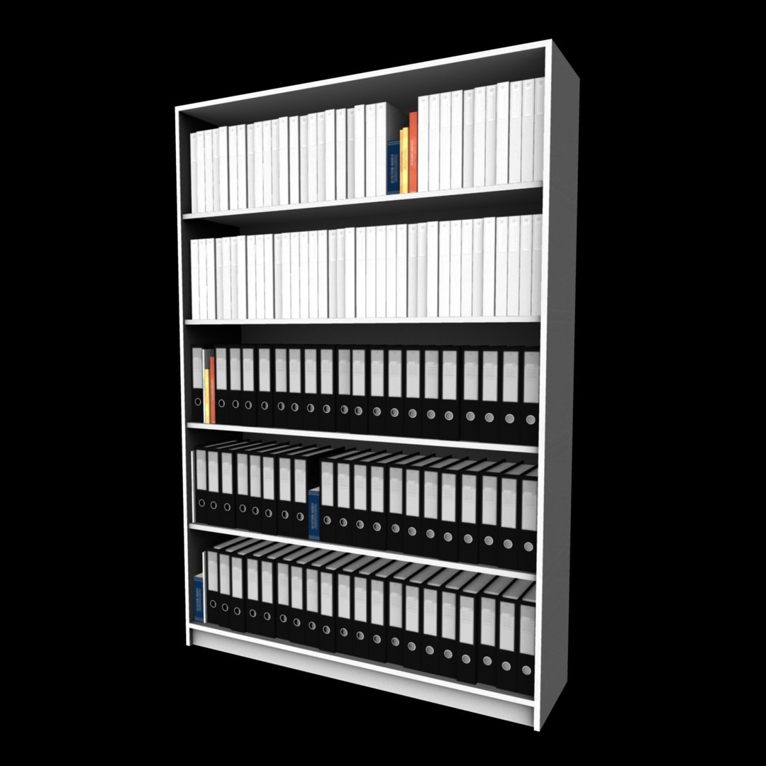 3d Model Of File Storage Shelving