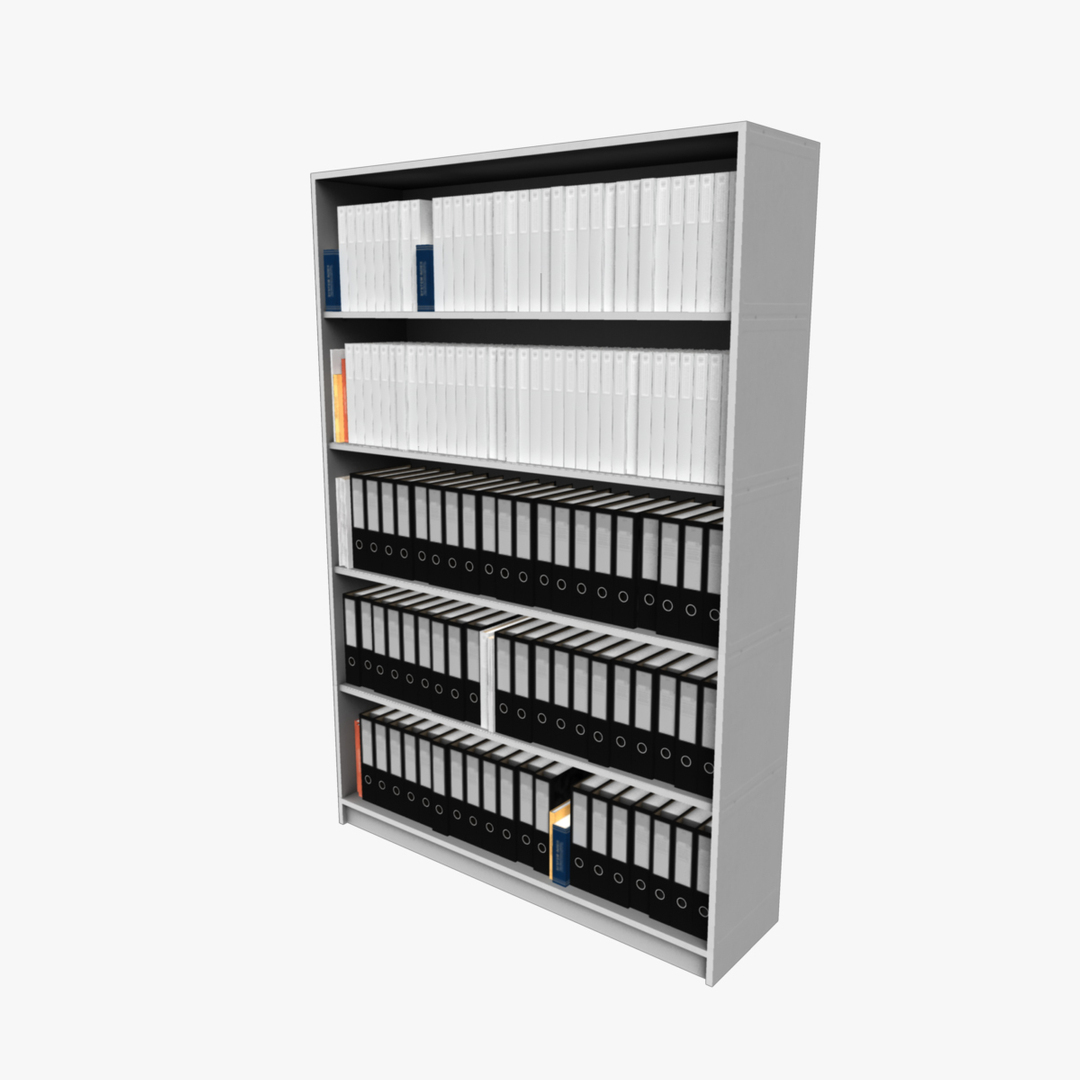 3d Model Of File Storage Shelving