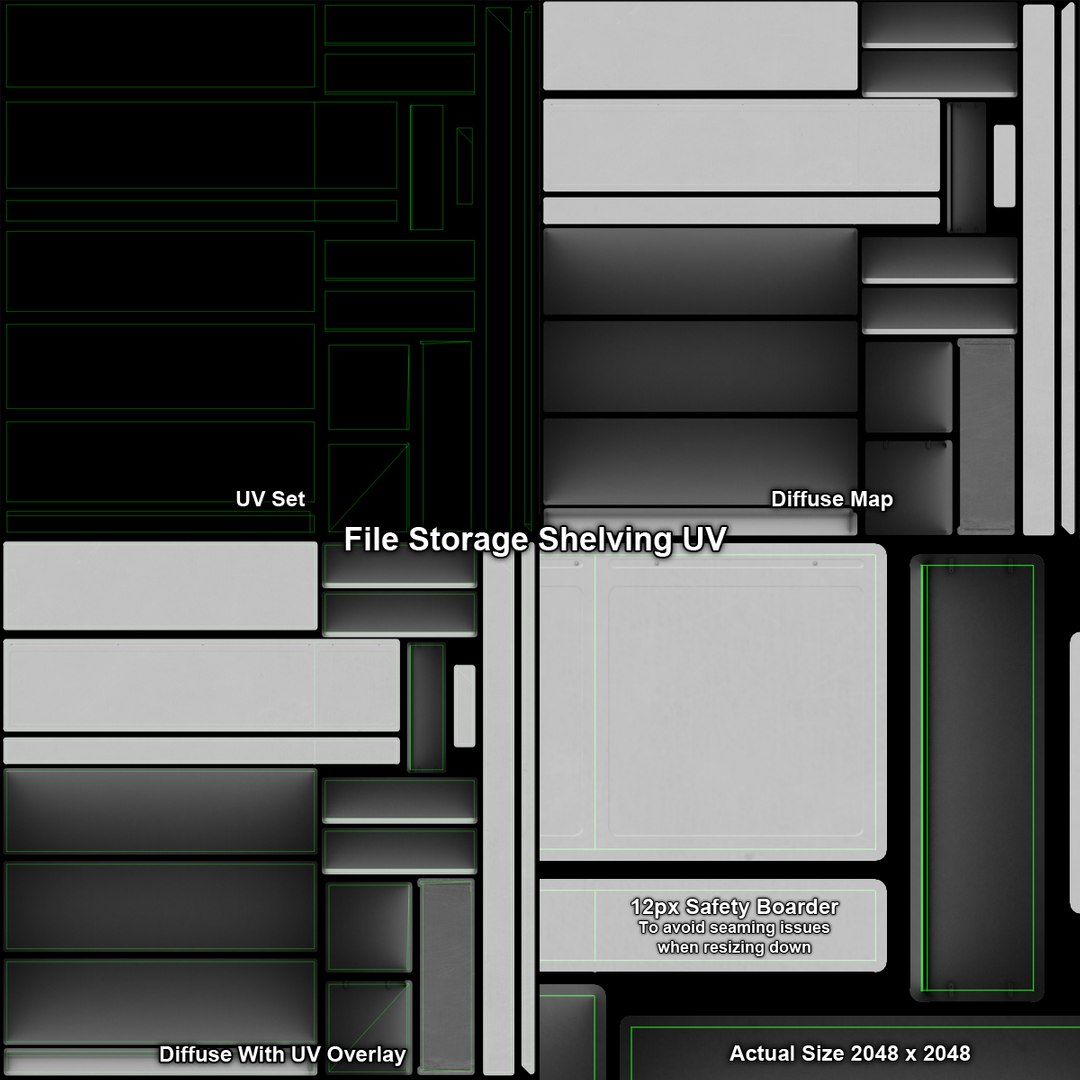 3d Model Of File Storage Shelving