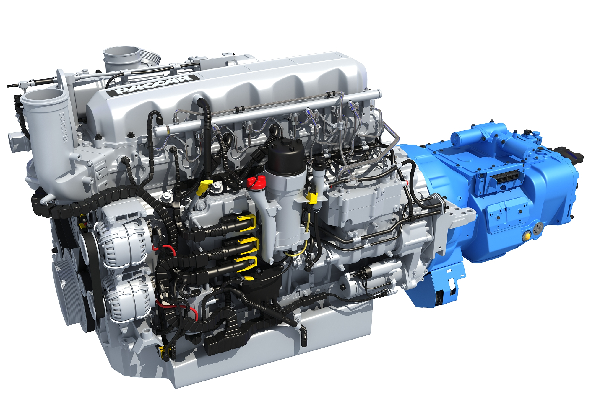 modelo 3d Motor PACCAR MX-13 con transmisión Eaton - TurboSquid 1139774