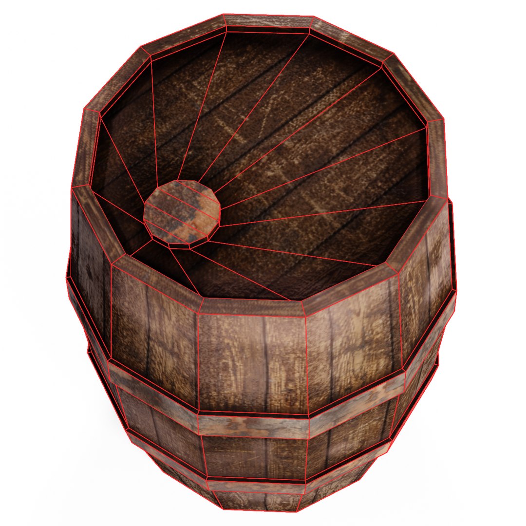 3D cask wooden barrel model - TurboSquid 1388223