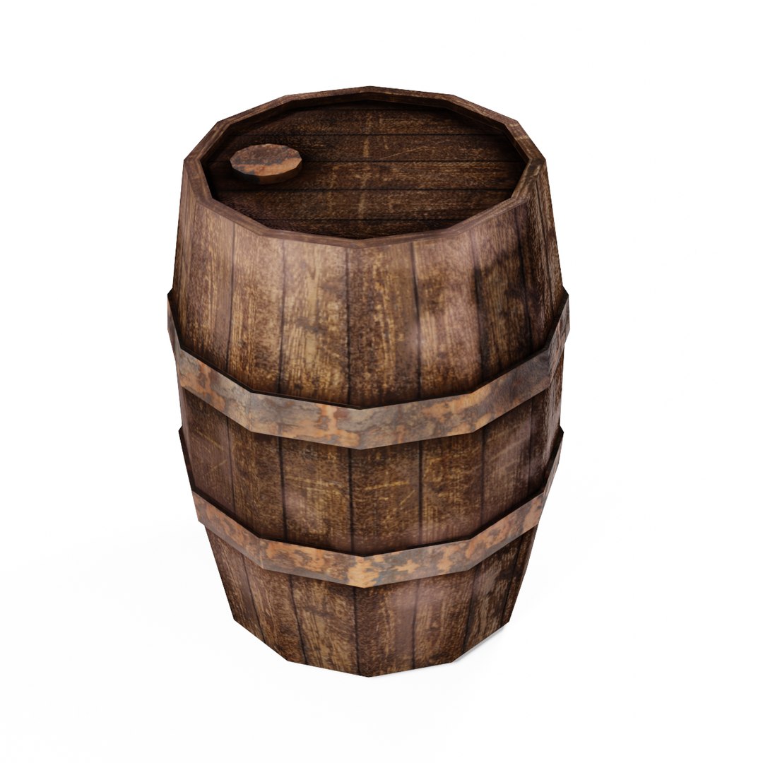 3D cask wooden barrel model - TurboSquid 1388223