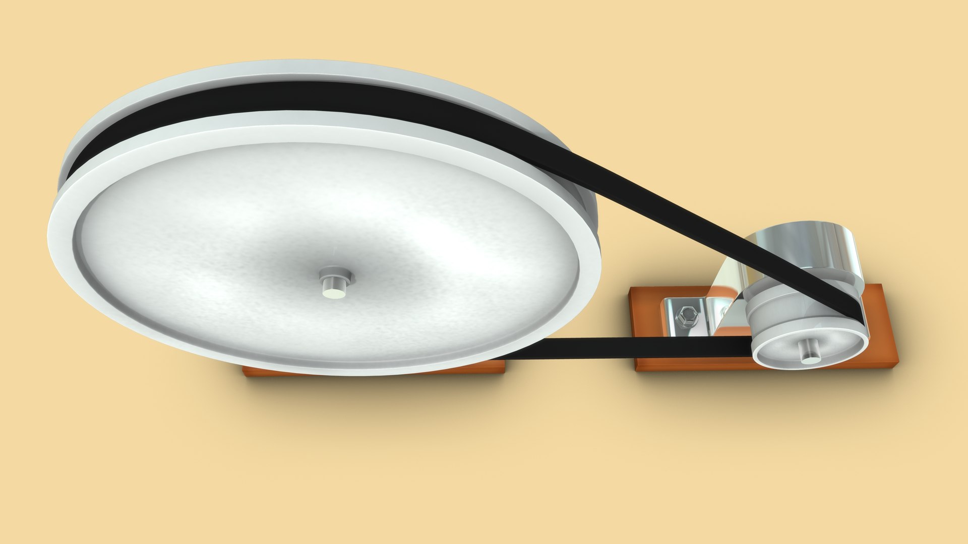 Pulley Wheel Carries A Belt On Its Rim 3D Model - TurboSquid 2184957