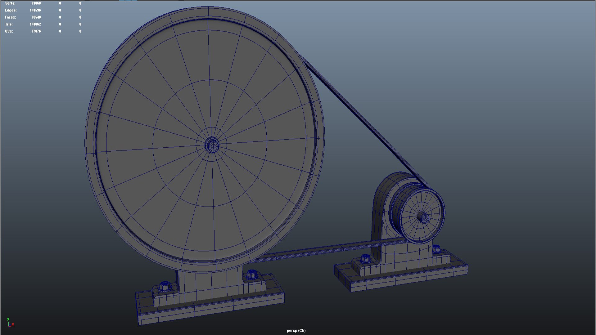 Pulley Wheel Carries A Belt On Its Rim 3D Model - TurboSquid 2184957