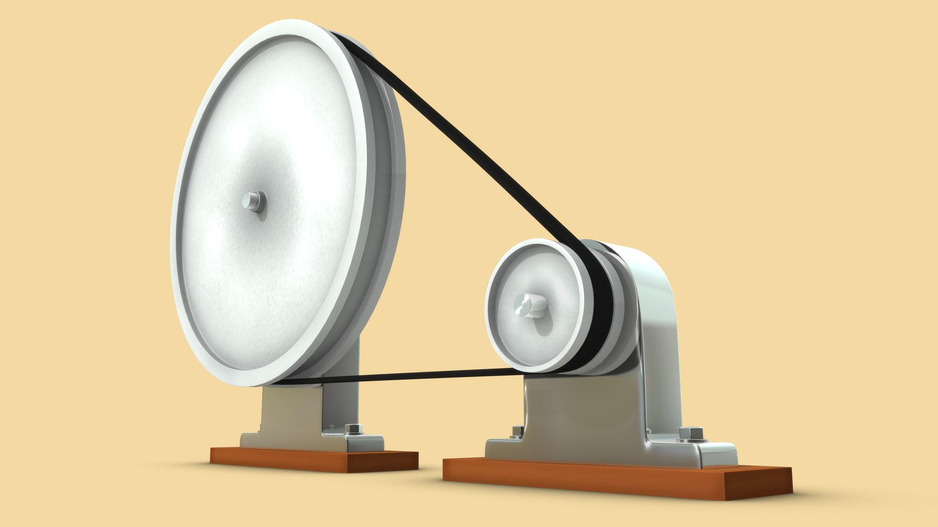 Pulley Wheel Carries A Belt On Its Rim 3D Model - TurboSquid 2184957