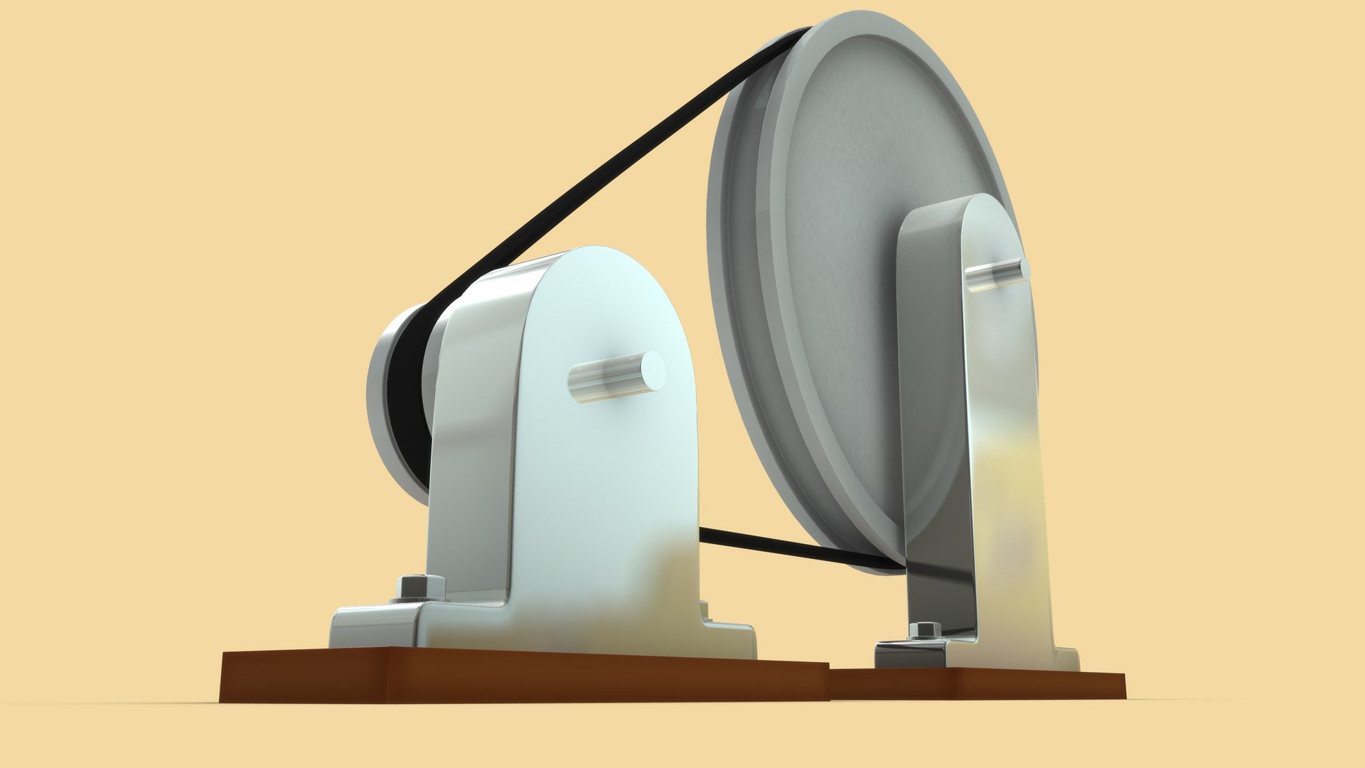 Pulley Wheel Carries A Belt On Its Rim 3D Model - TurboSquid 2184957