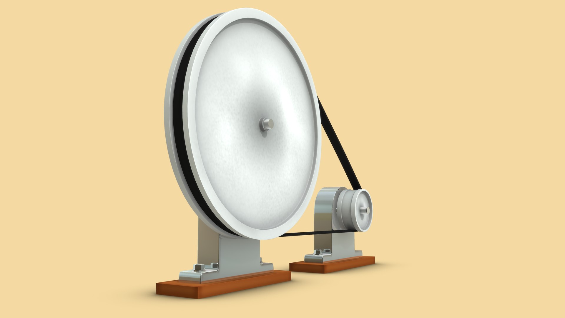 Pulley Wheel Carries A Belt On Its Rim 3D Model - TurboSquid 2184957