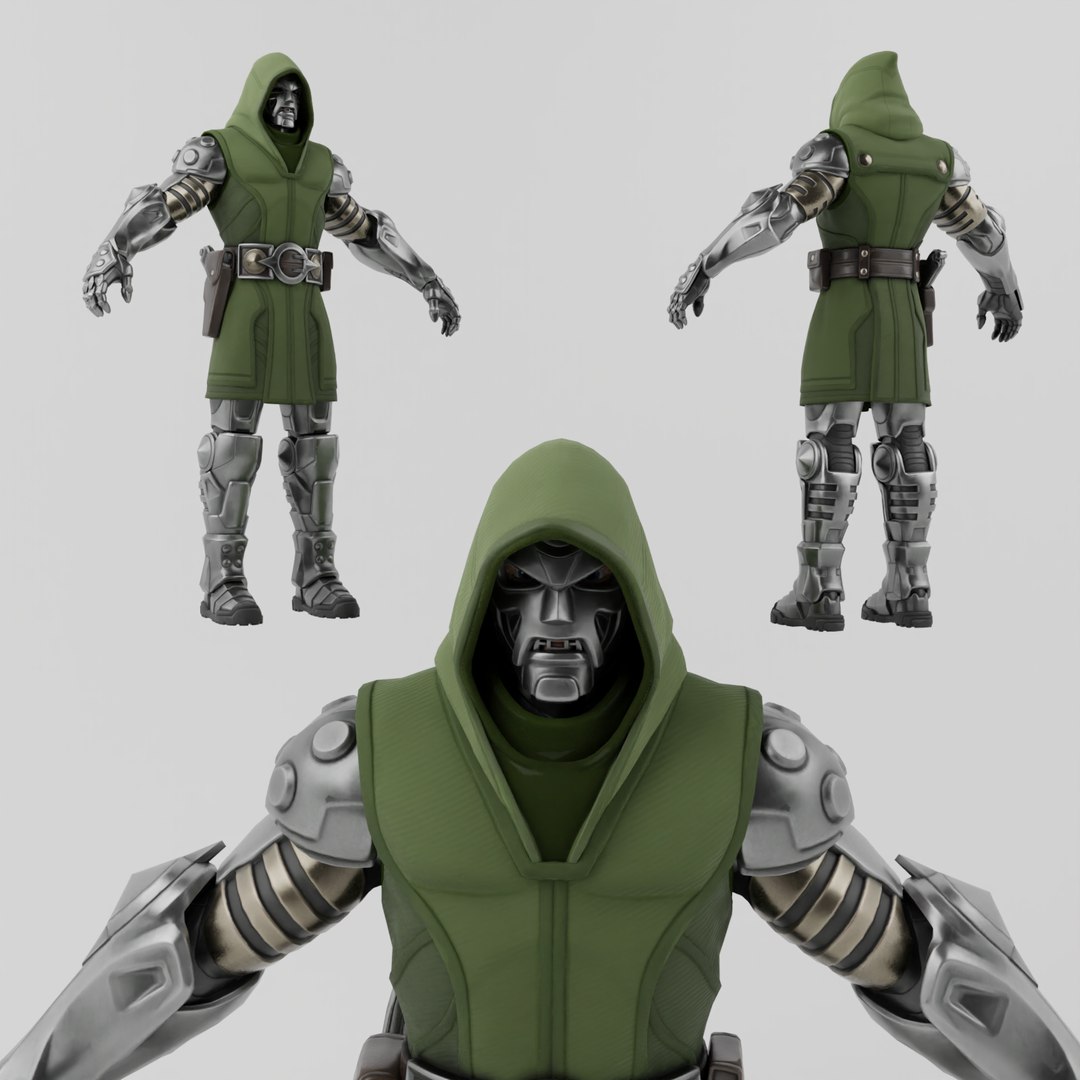 Dr Doom Lowpoly Rigged 3D model - TurboSquid 2033693