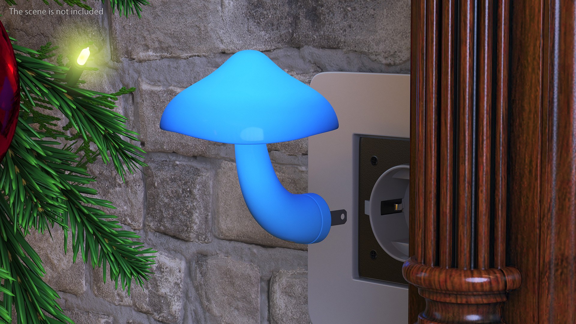 Night Light Plug Mushroom Blue 3D - TurboSquid 2149406