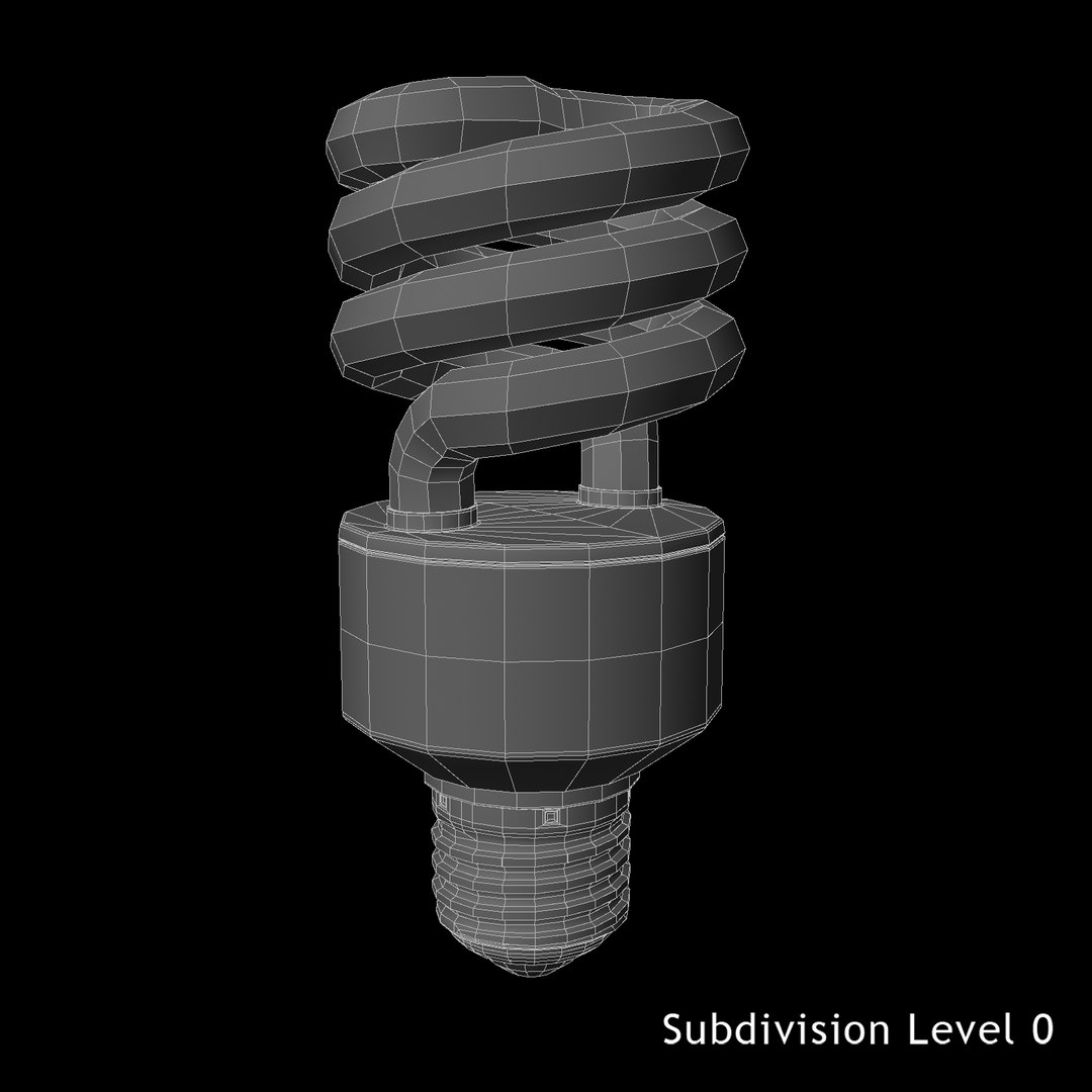 Compact Fluorescent Bulb Lighting 3d Fbx