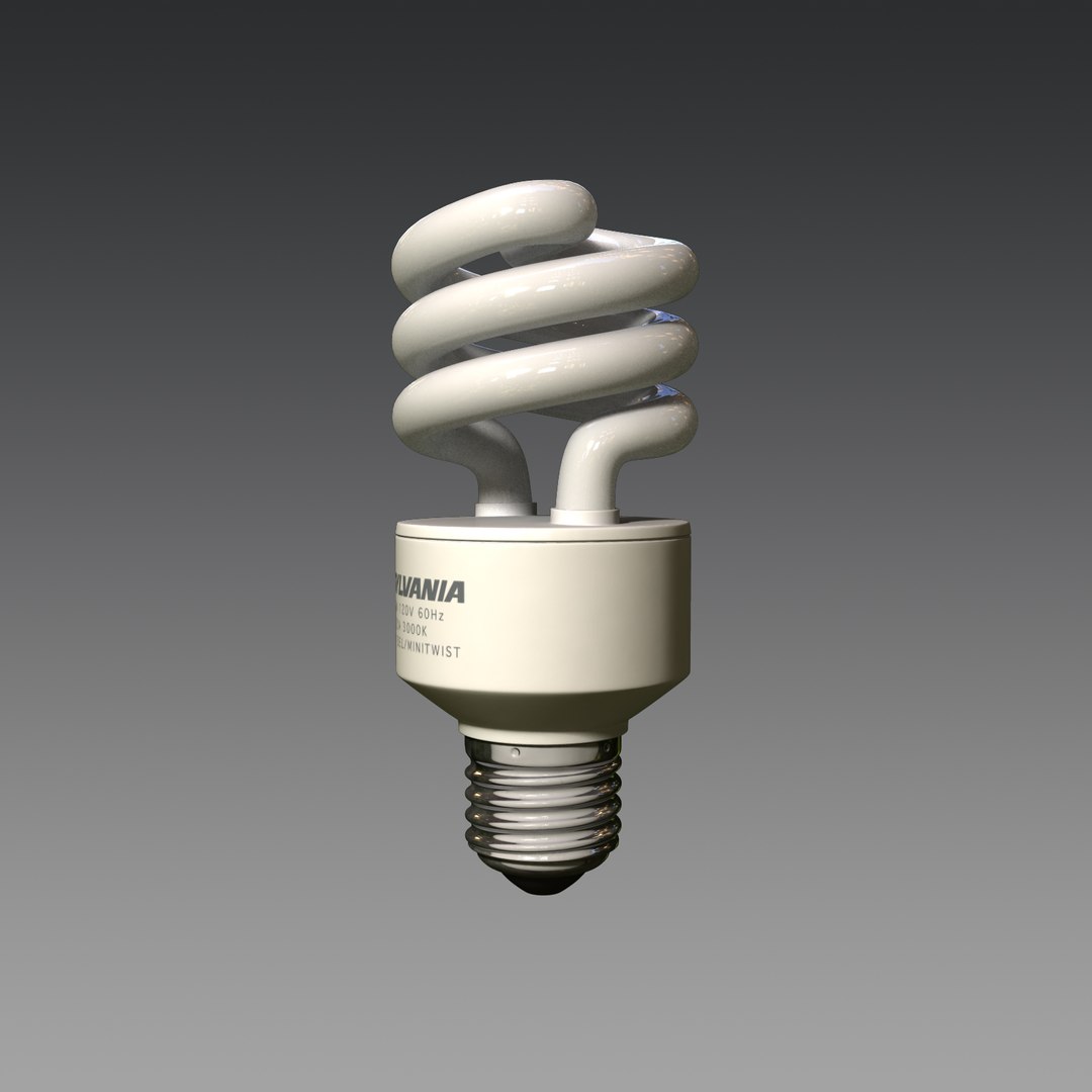 Compact Fluorescent Bulb Lighting 3d Fbx