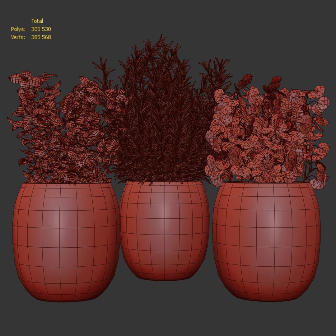 Greenery Plants Set 3D Model - TurboSquid 1570392