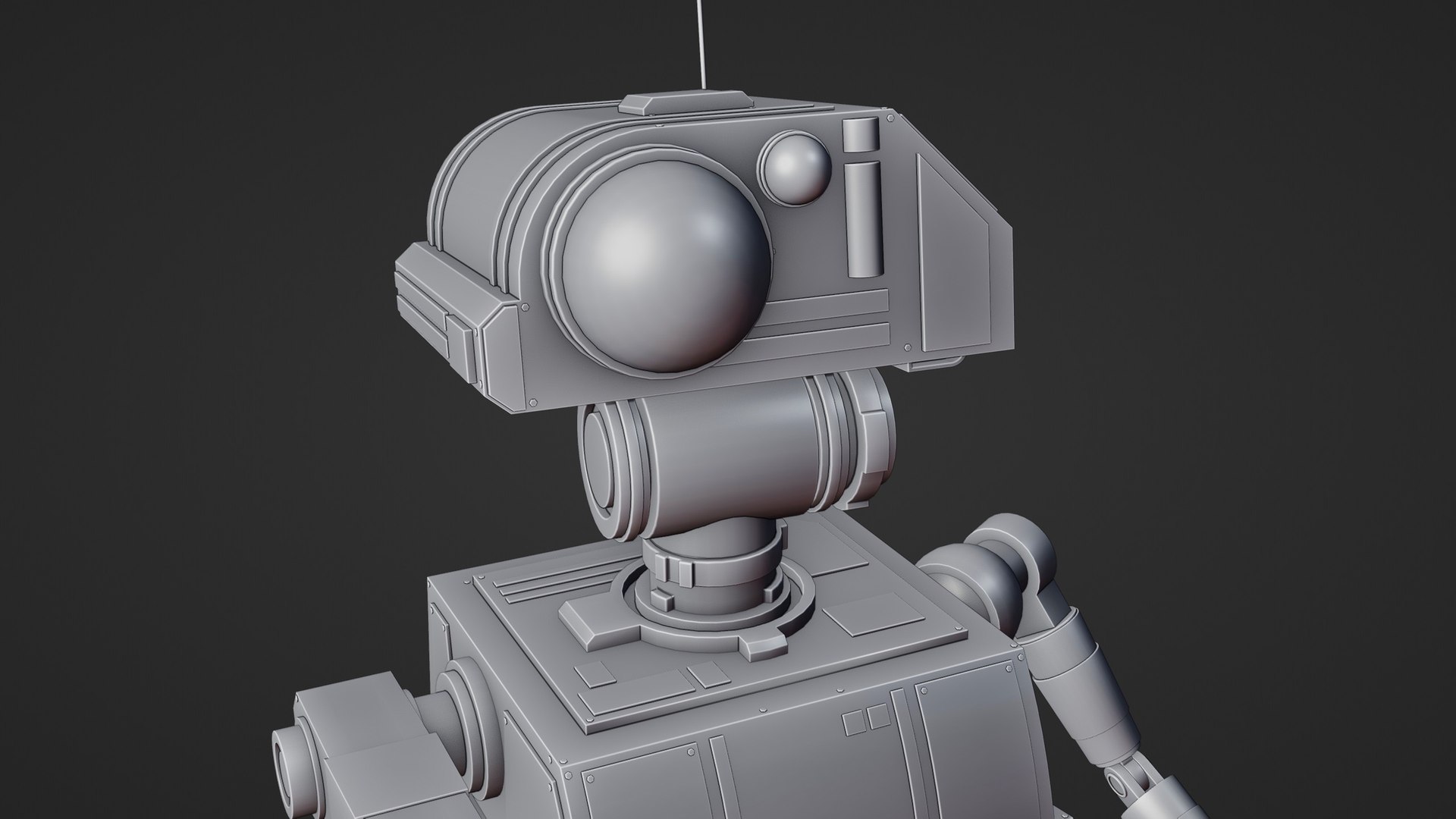 Sci-Fi Construction Robot - Rigged Animated - Blender 3D Model ...