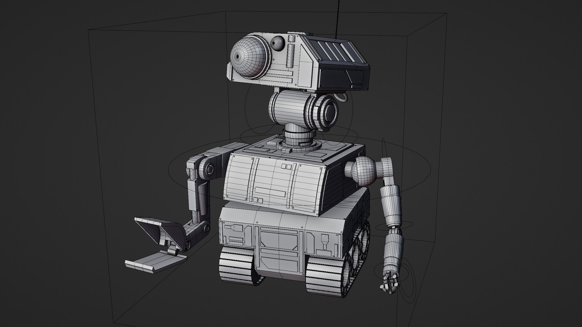 Sci-Fi Construction Robot - Rigged Animated - Blender 3D Model ...