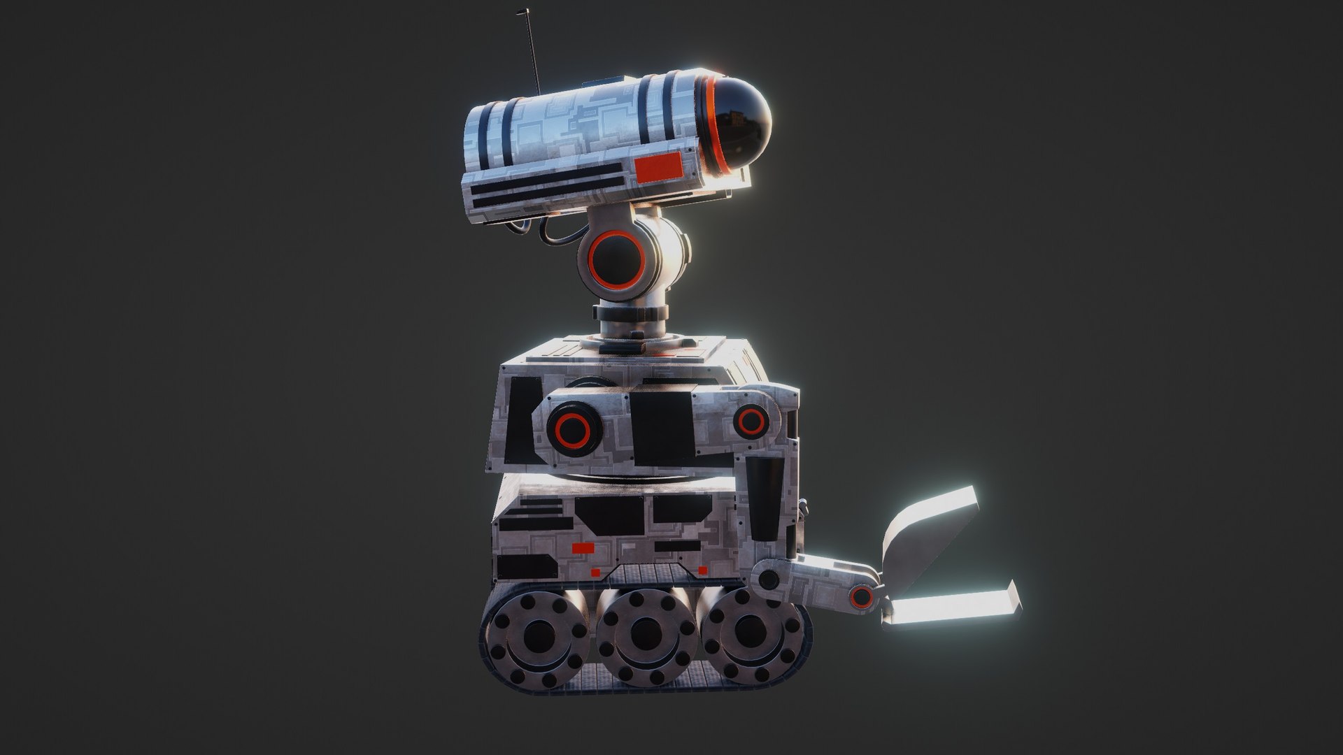 Sci-Fi Construction Robot - Rigged Animated - Blender 3D Model ...