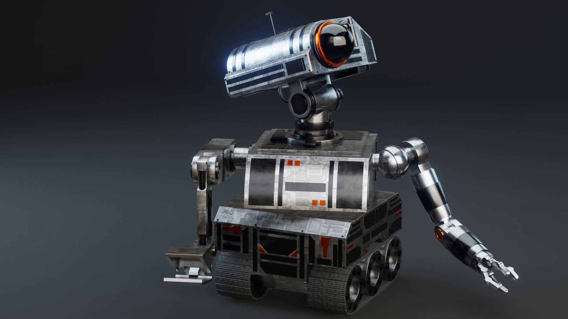 Sci-Fi Construction Robot - Rigged Animated - Blender 3D Model ...