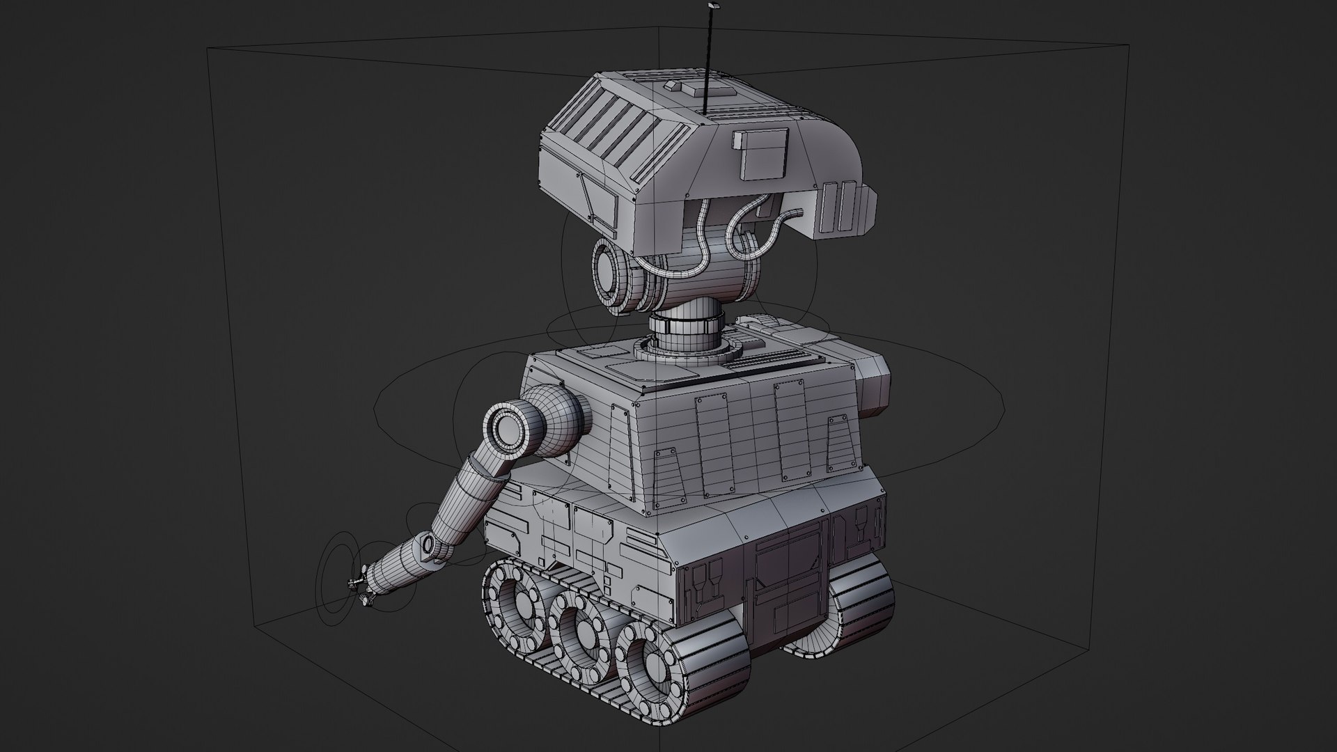 Sci-Fi Construction Robot - Rigged Animated - Blender 3D Model ...