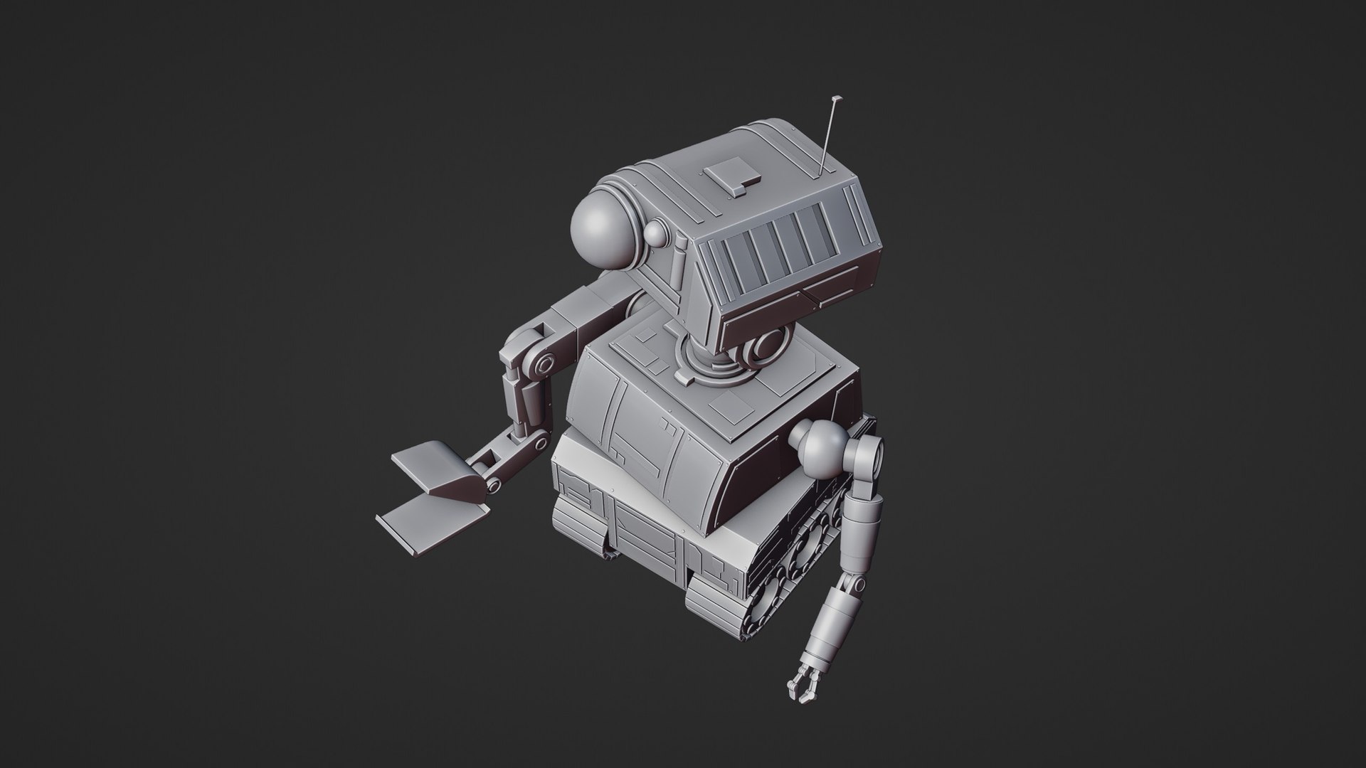 Sci-Fi Construction Robot - Rigged Animated - Blender 3D Model ...