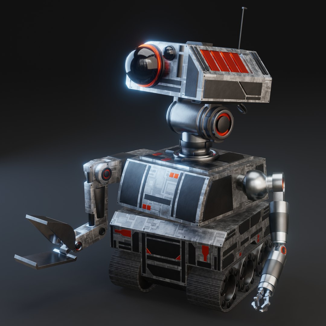 Sci-Fi Construction Robot - Rigged Animated - Blender 3D Model ...