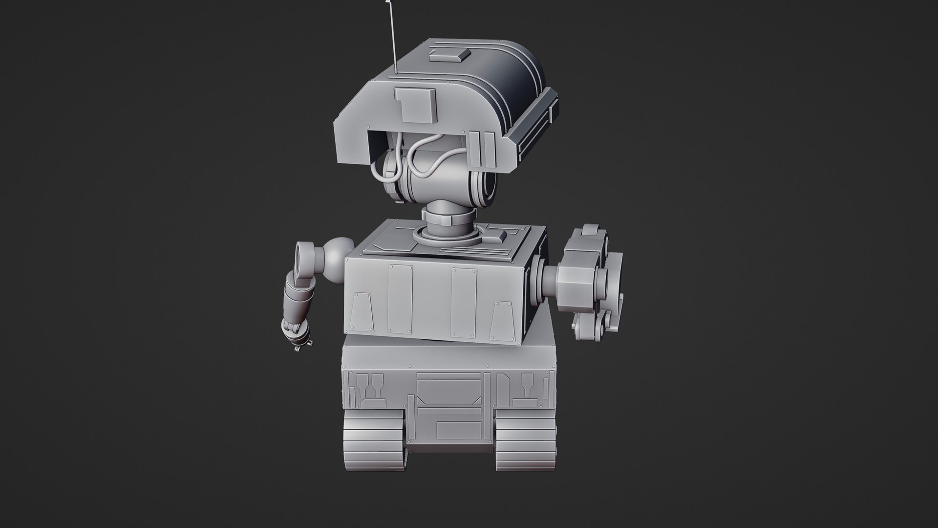 Sci-Fi Construction Robot - Rigged Animated - Blender 3D Model ...