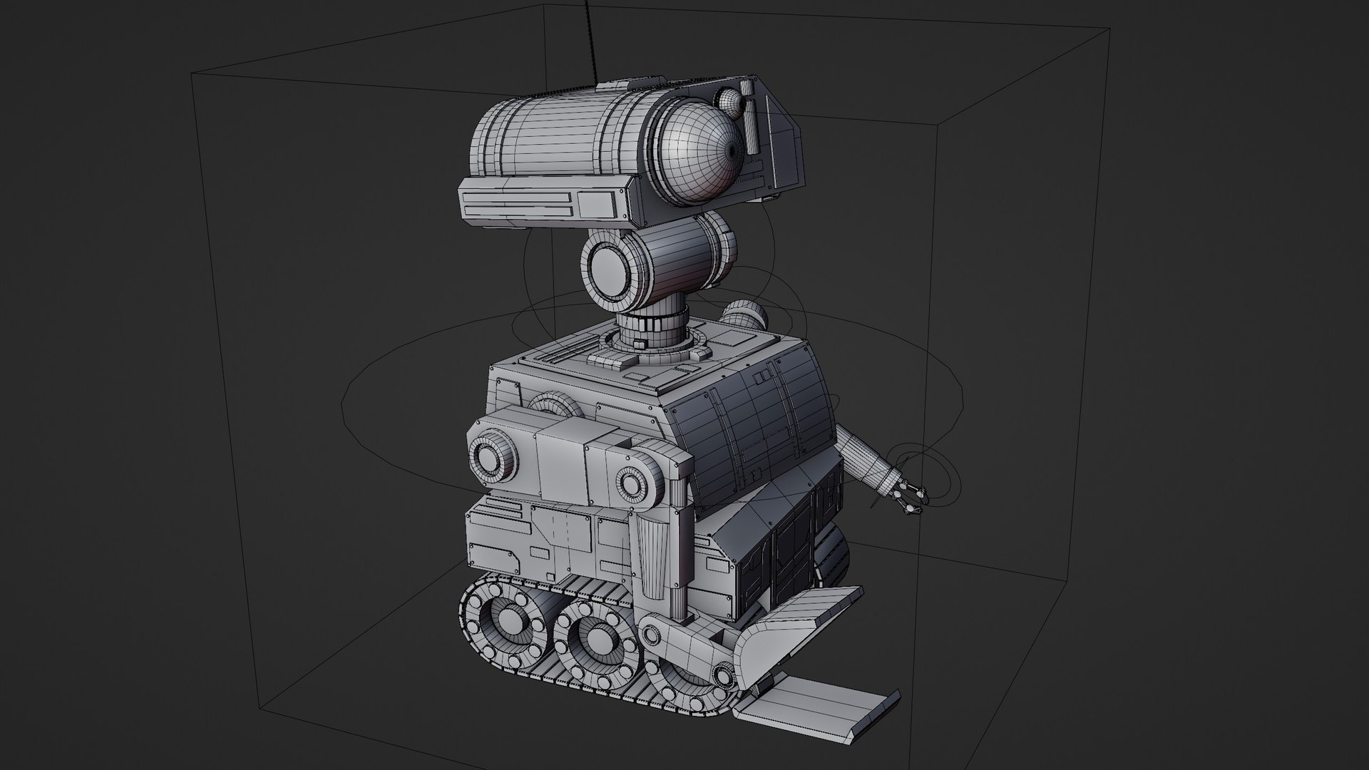 Sci-Fi Construction Robot - Rigged Animated - Blender 3D Model ...