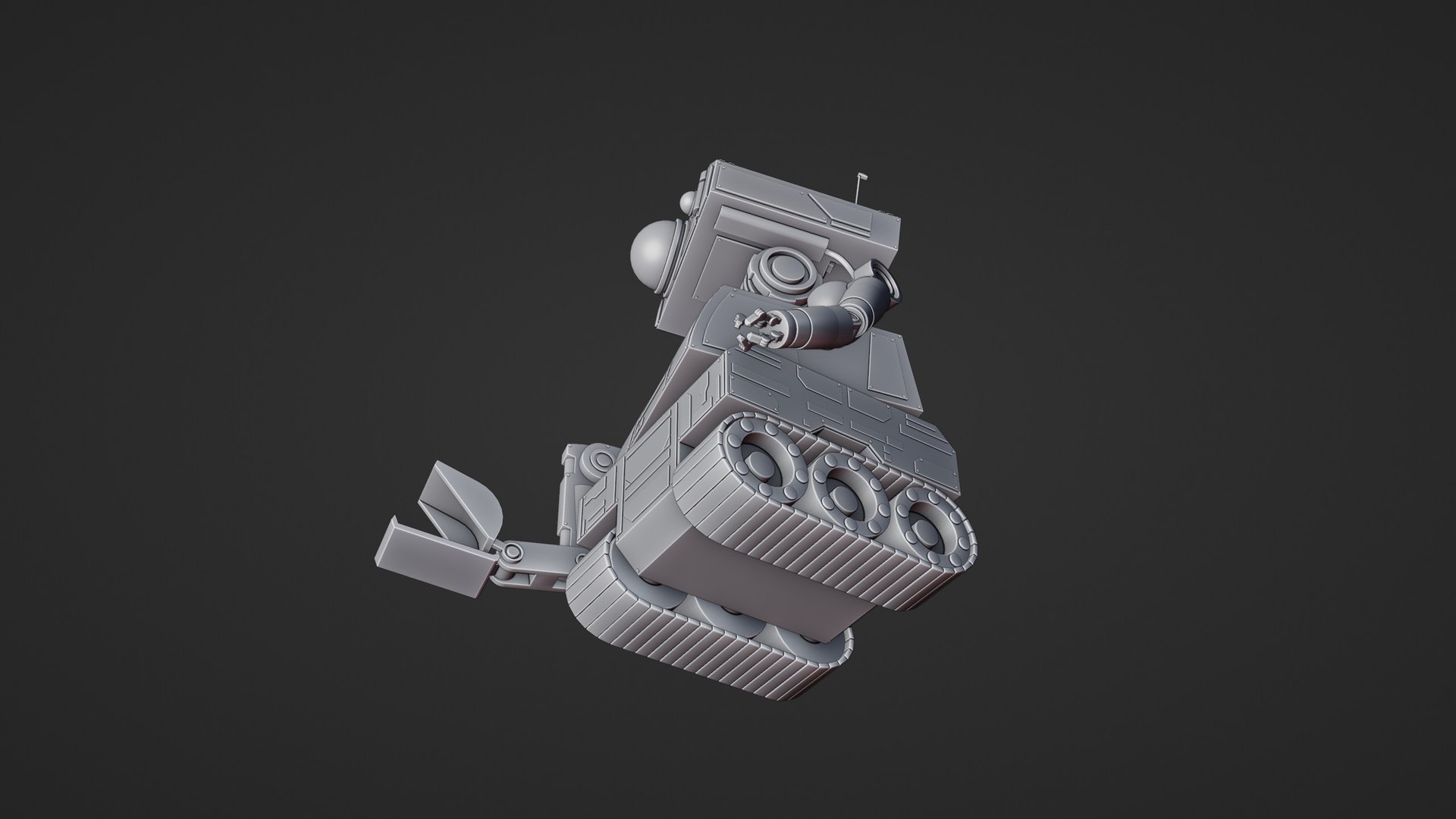 Sci-Fi Construction Robot - Rigged Animated - Blender 3D Model ...