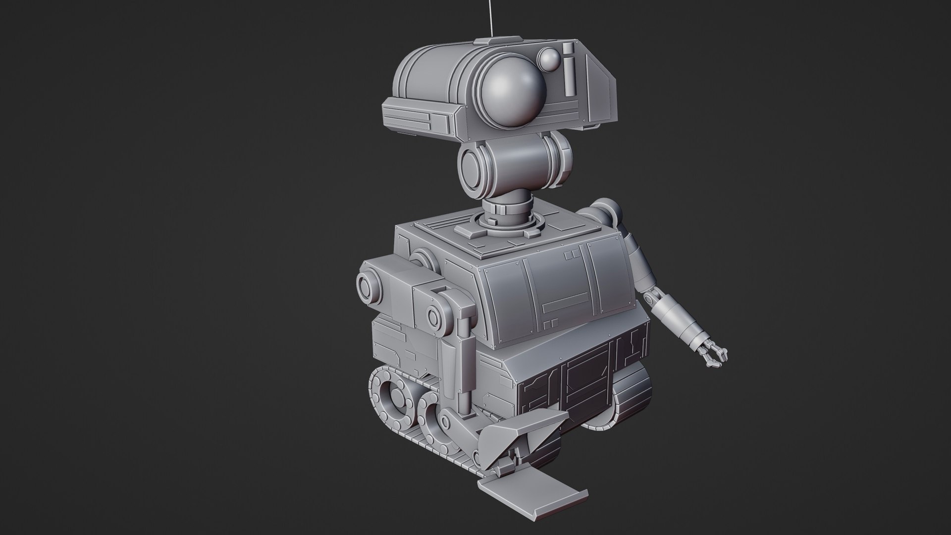 Sci-Fi Construction Robot - Rigged Animated - Blender 3D Model ...